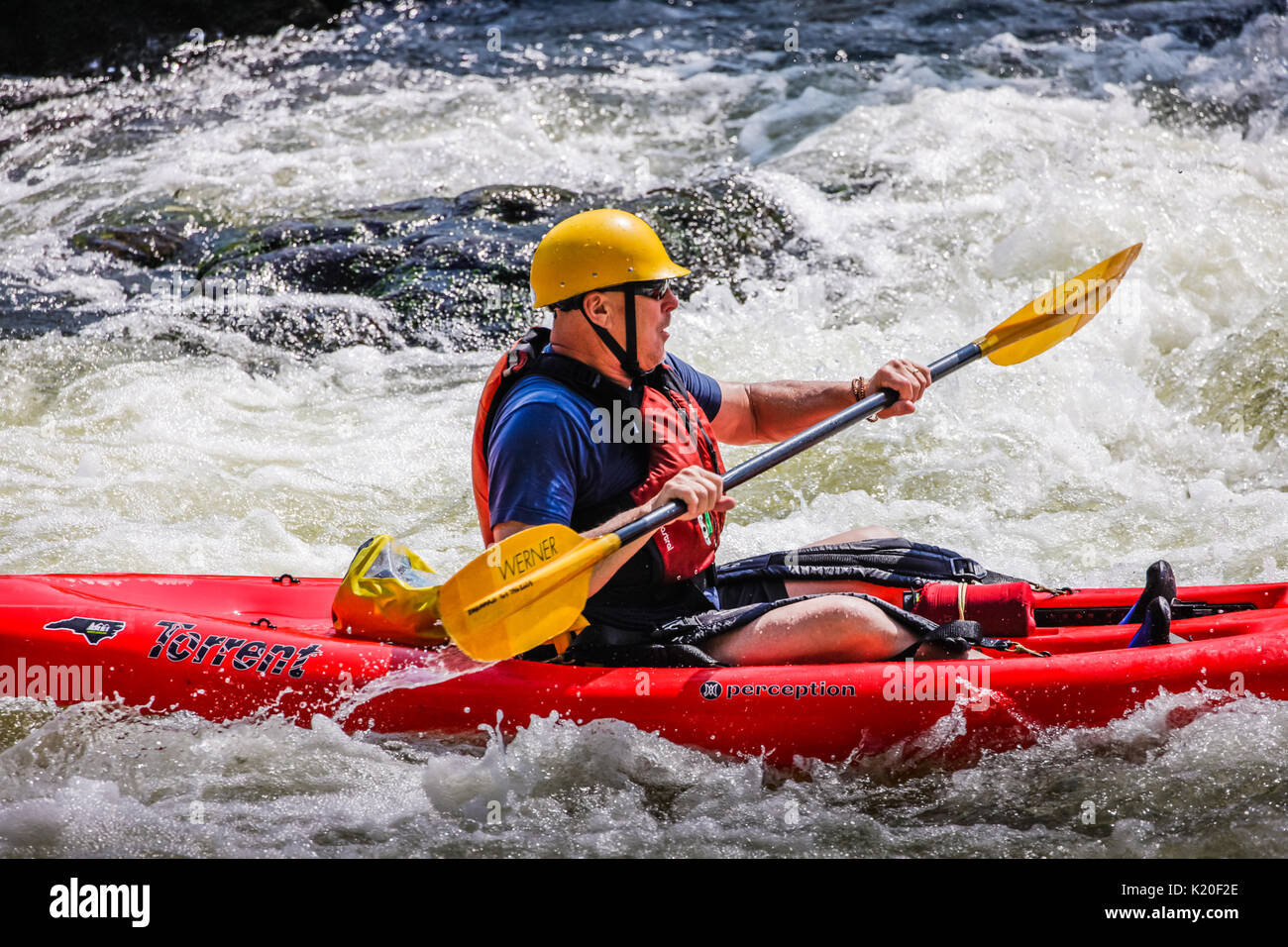 Kayaking on the James River - Richmond, VA - August, 2017 Stock Photo ...