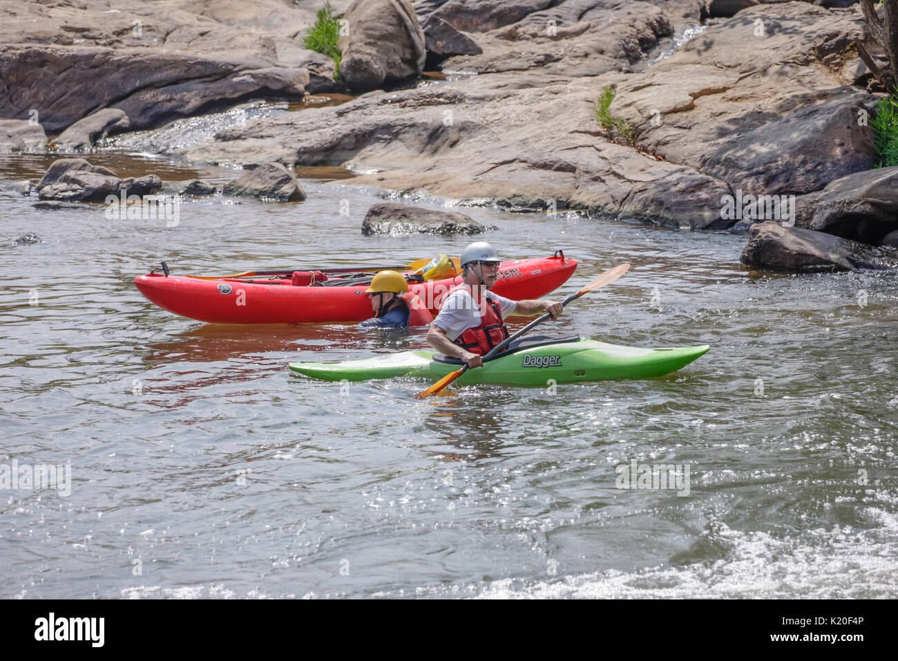 Kayaking on the James River - Richmond, VA - August, 2017 Stock Photo ...