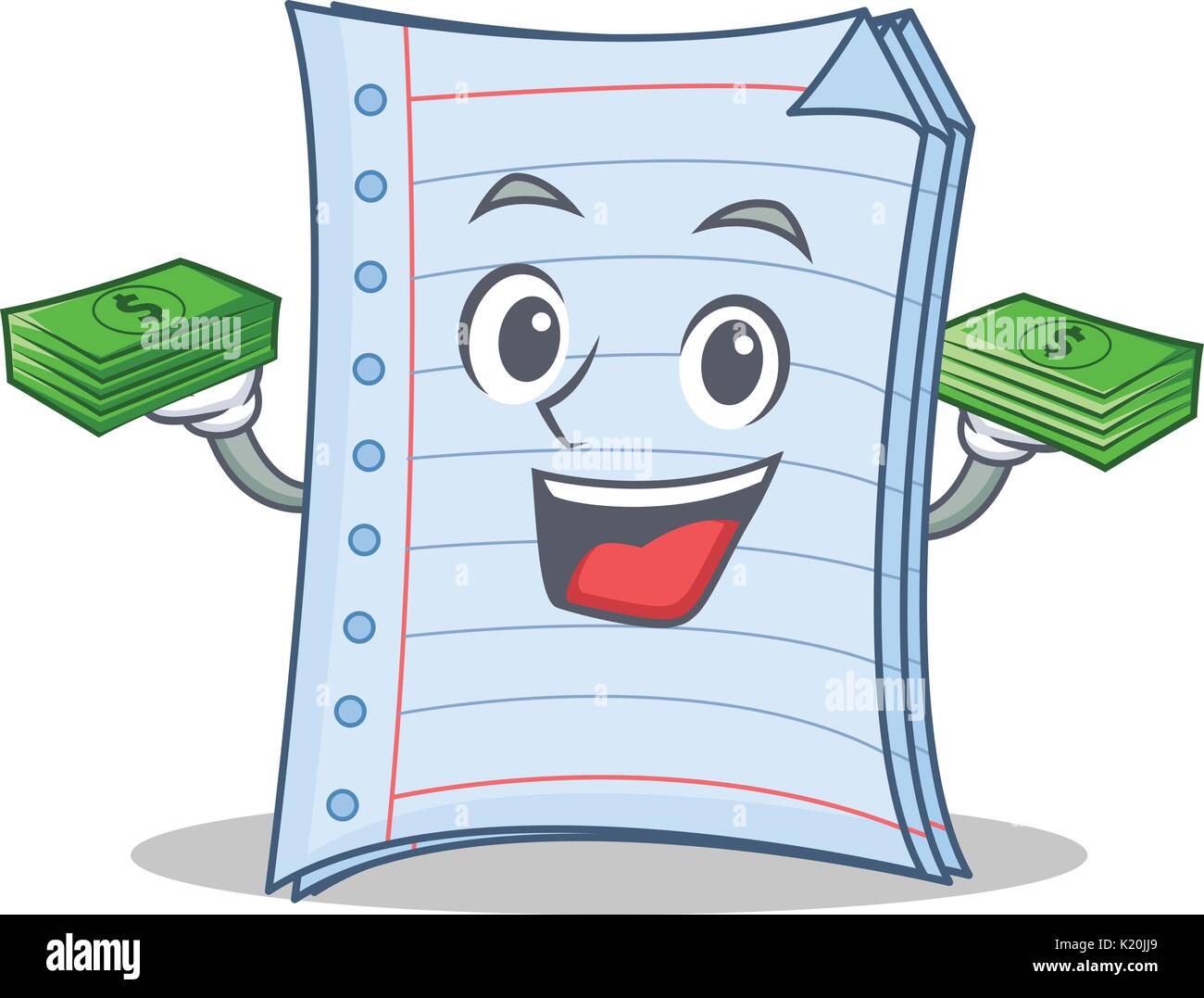With money notebook character cartoon design Stock Vector Image & Art ...