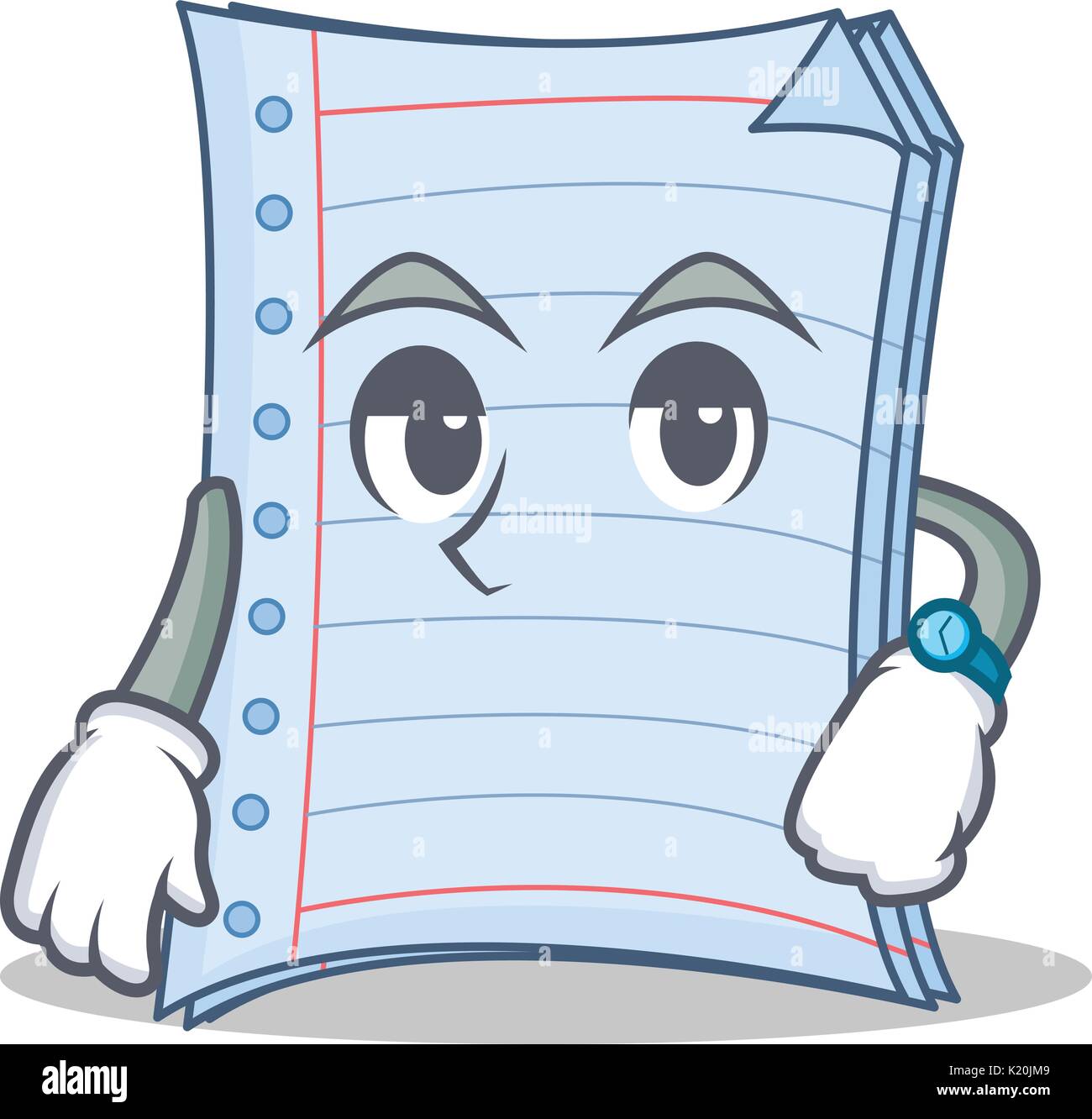 Waiting notebook character cartoon design Stock Vector Image & Art - Alamy