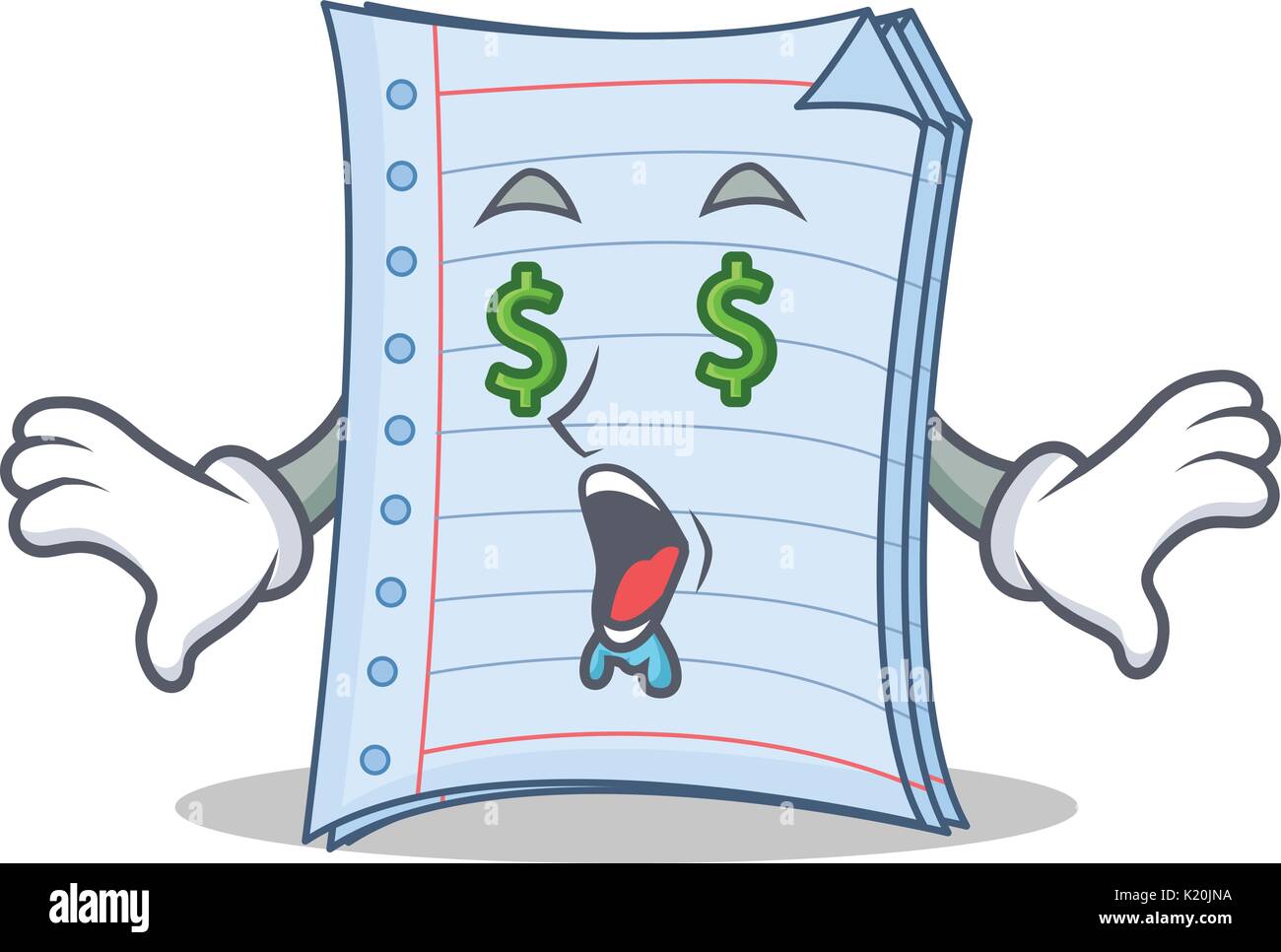 Money eye notebook character cartoon design Stock Vector Image & Art ...