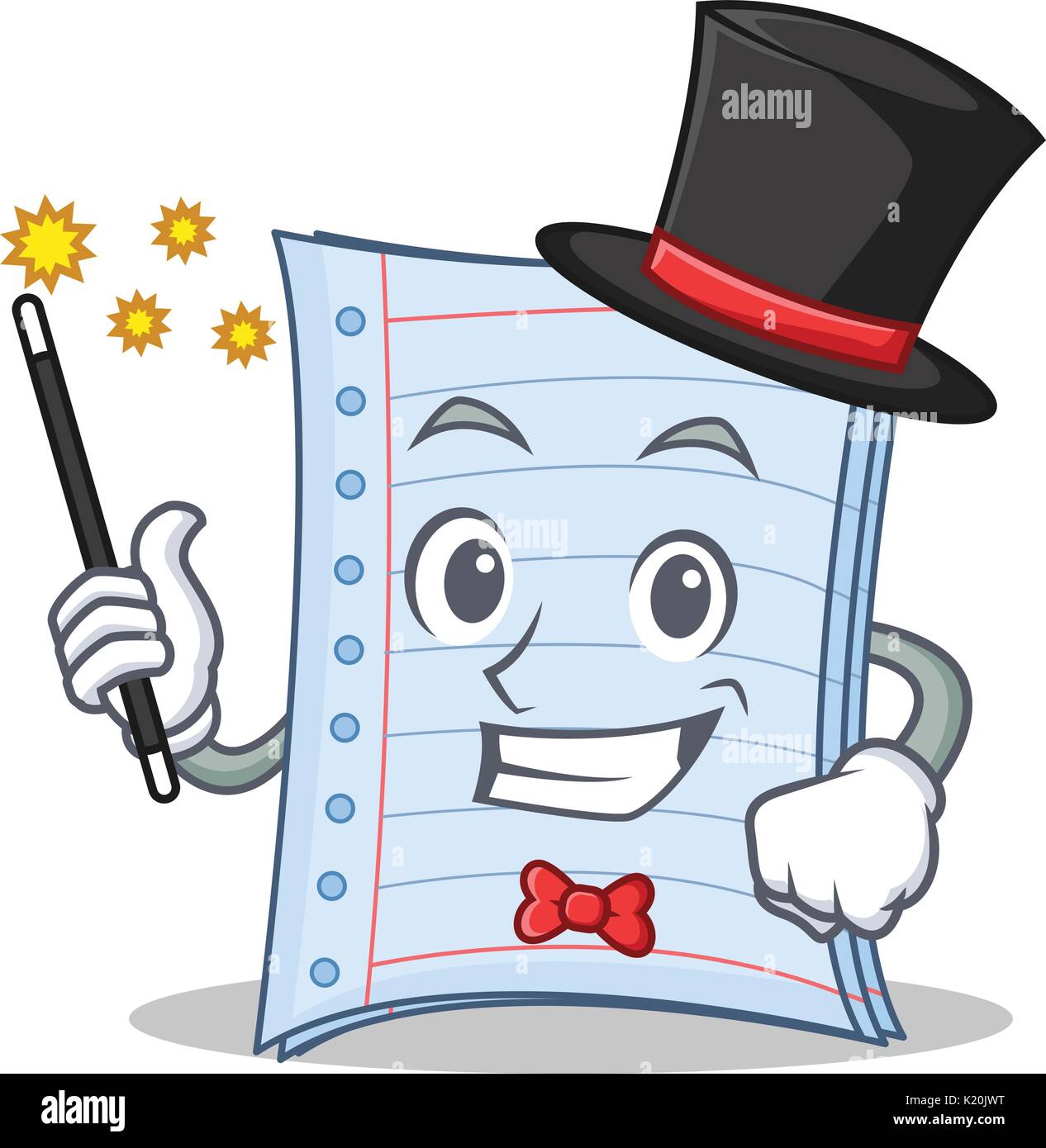 Magician notebook character cartoon design Stock Vector Image & Art - Alamy
