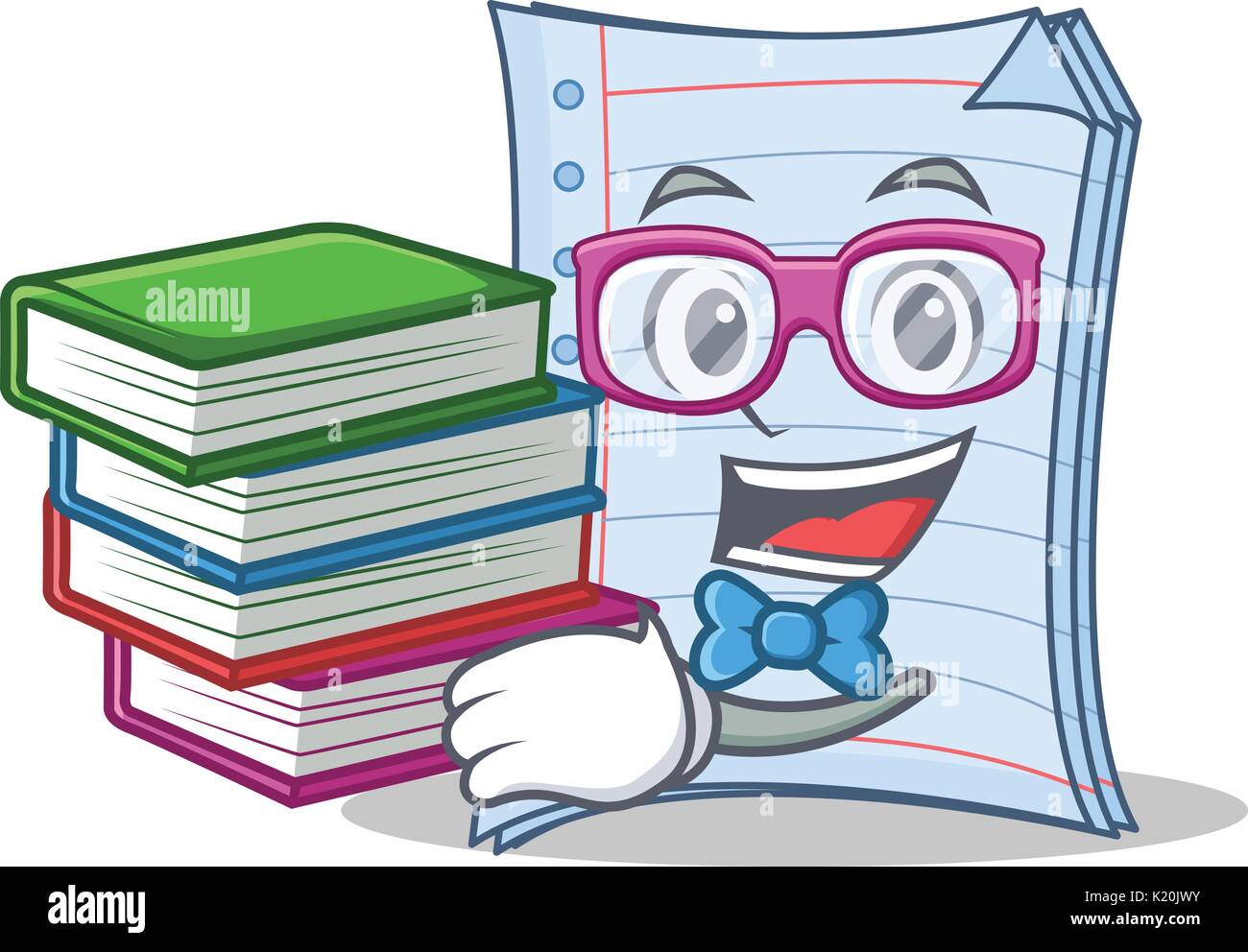 Student with book notebook character cartoon design Stock Vector Image ...