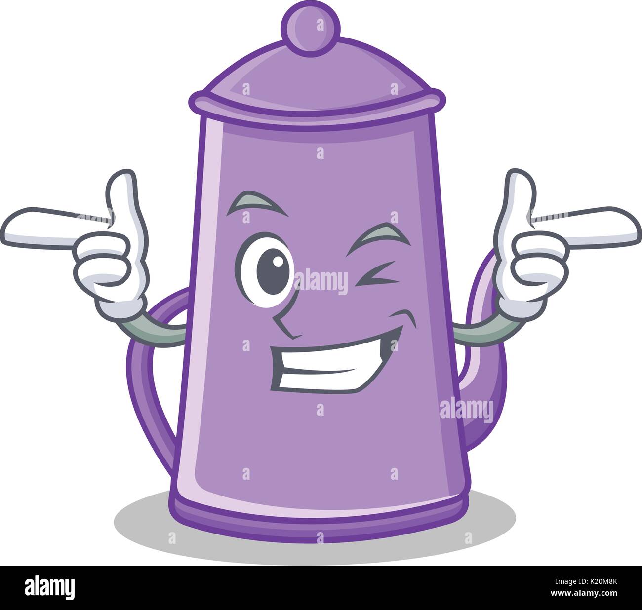 Wink purple teapot character cartoon Stock Vector Image & Art - Alamy