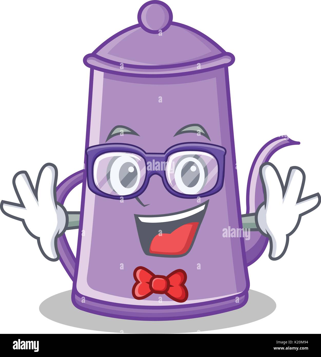 Geek purple teapot character cartoon Stock Vector Image & Art - Alamy