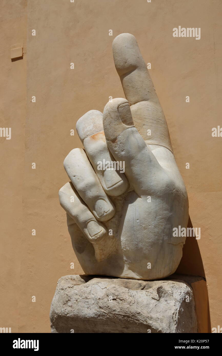Colossus of constantine hand sculpture hi-res stock photography and ...