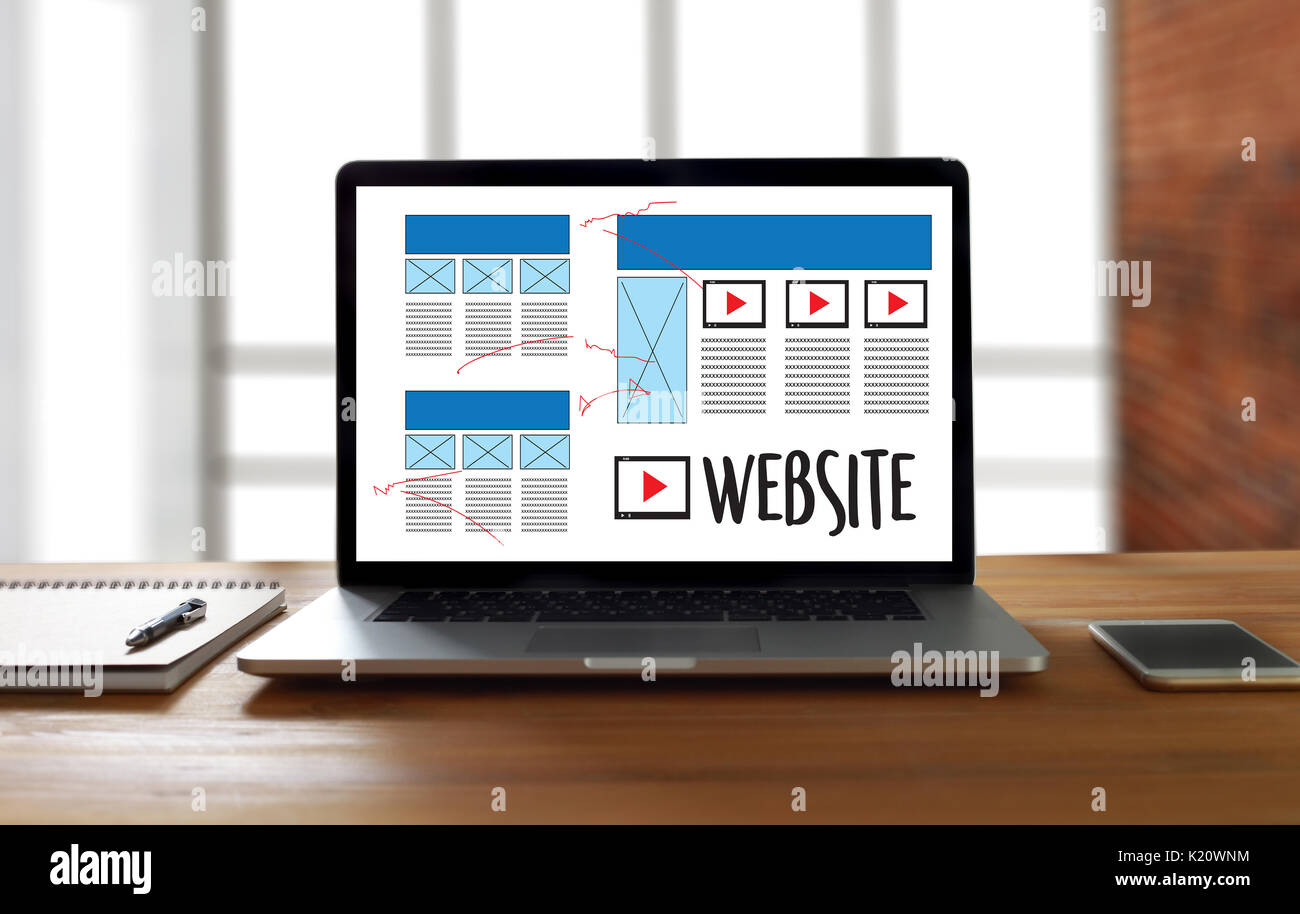 Web Design layout sketch drawing Software Media WWW and Graphic Layout ...