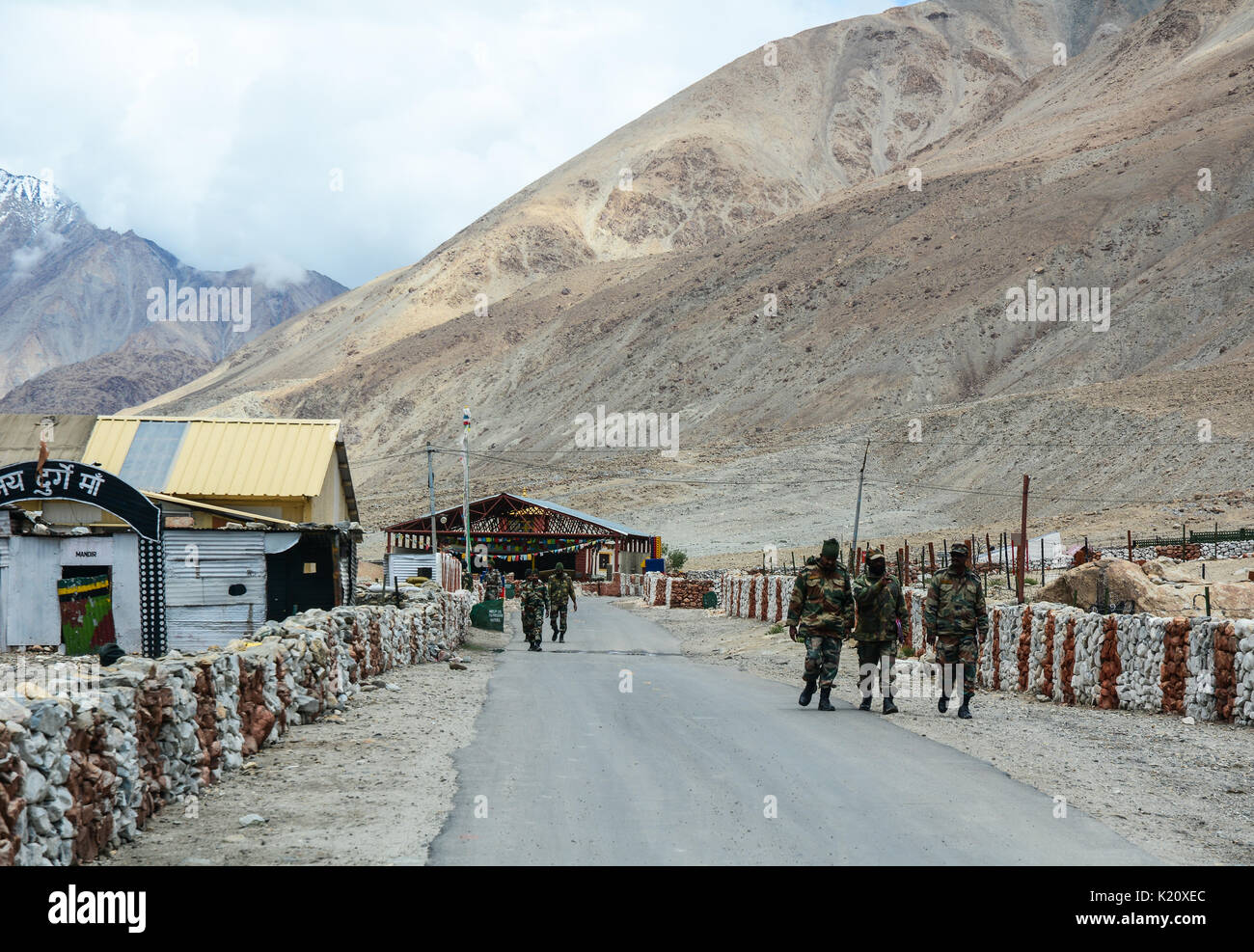 Ladakh, India - Jul 21, 2015. Military base in Ladakah, Northern India ...