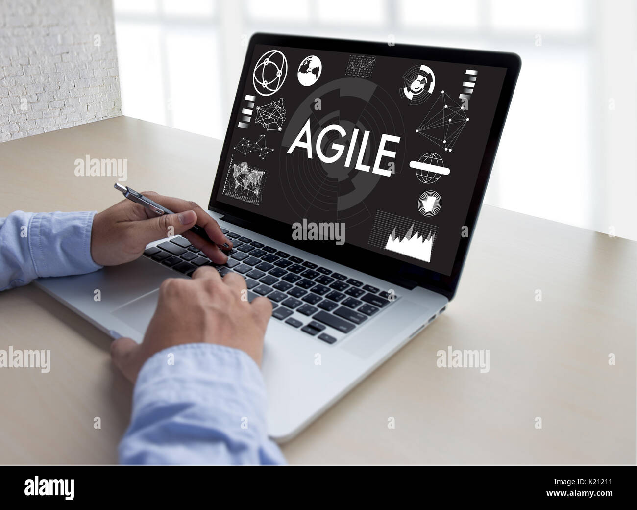 AGILE Agility Nimble Quick Fast Concept businessman working Stock Photo ...