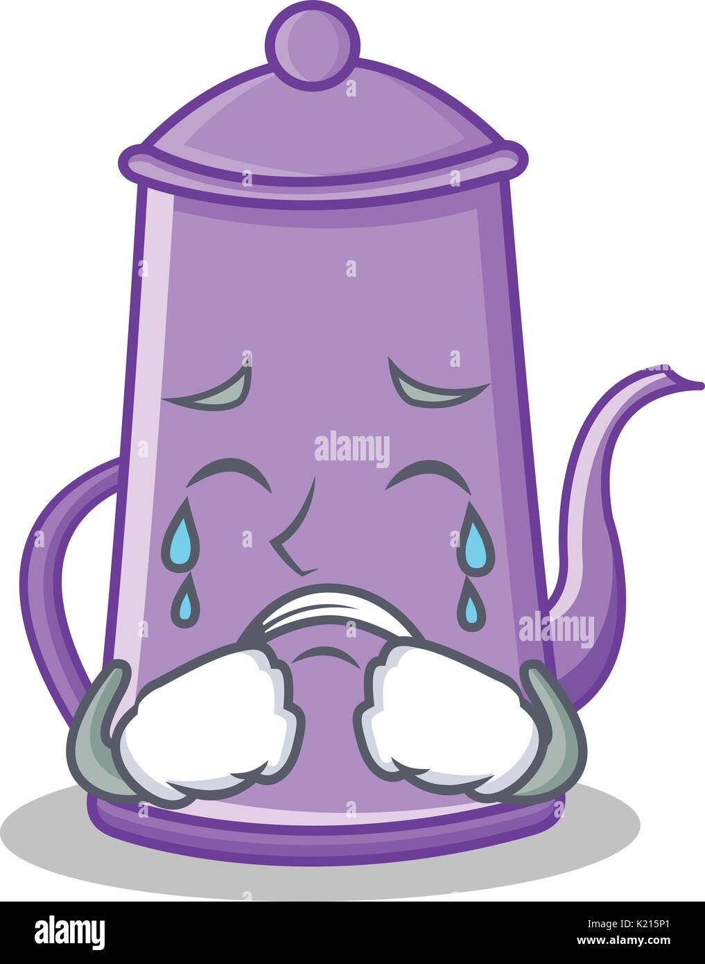 Crying purple teapot character cartoon Stock Vector Image & Art - Alamy