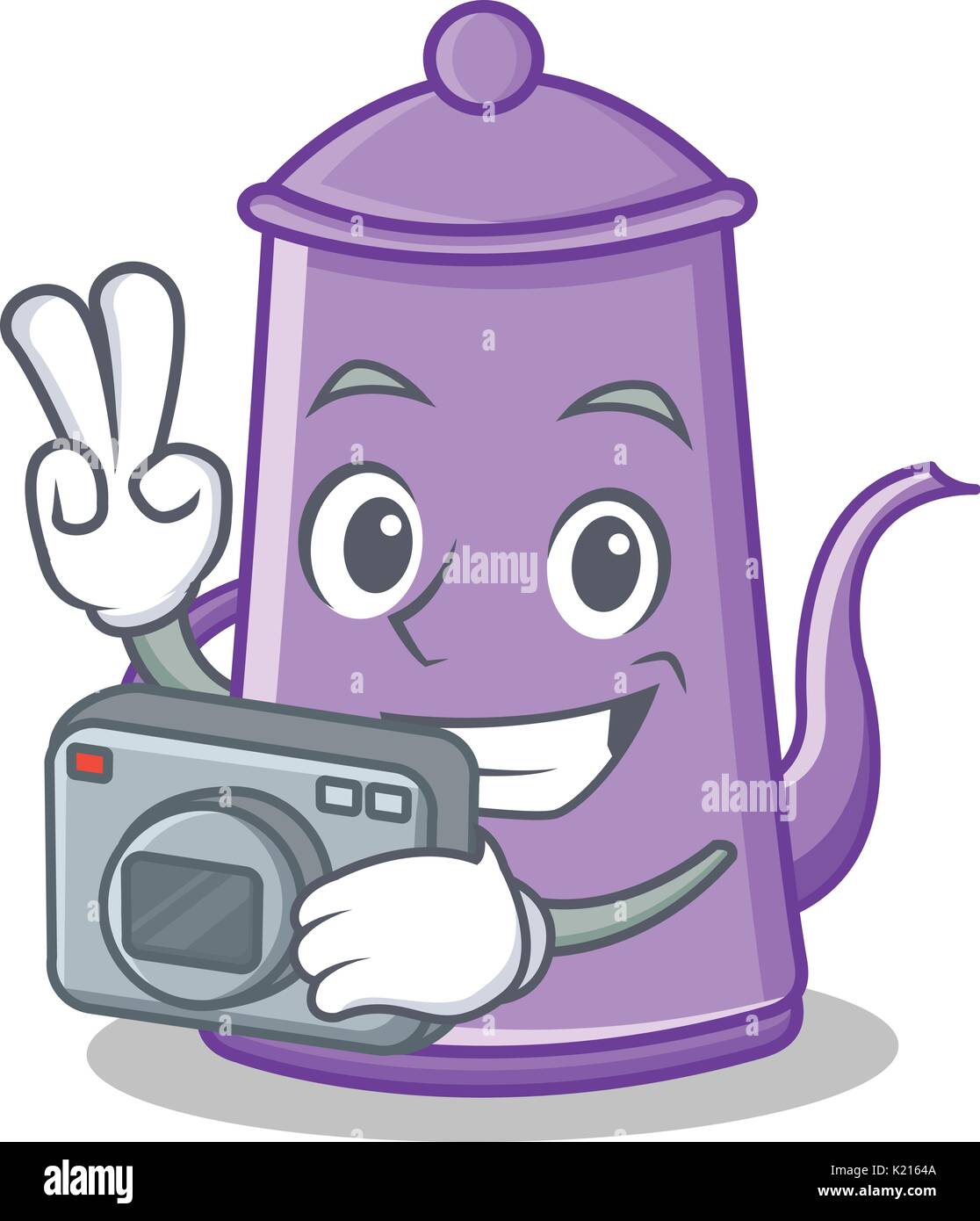 Photography purple teapot character cartoon Stock Vector Image & Art ...