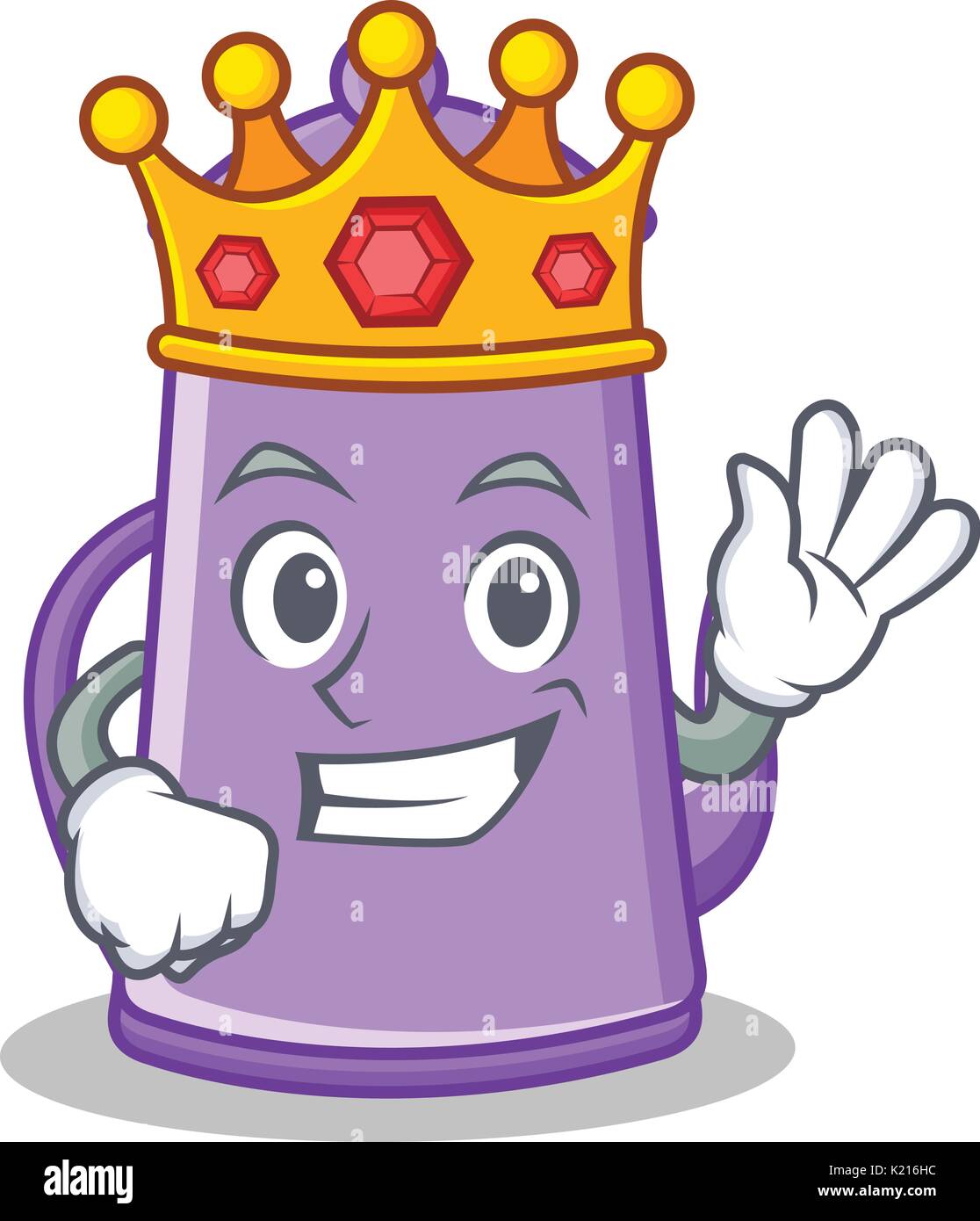 King purple teapot character cartoon Stock Vector Image & Art - Alamy