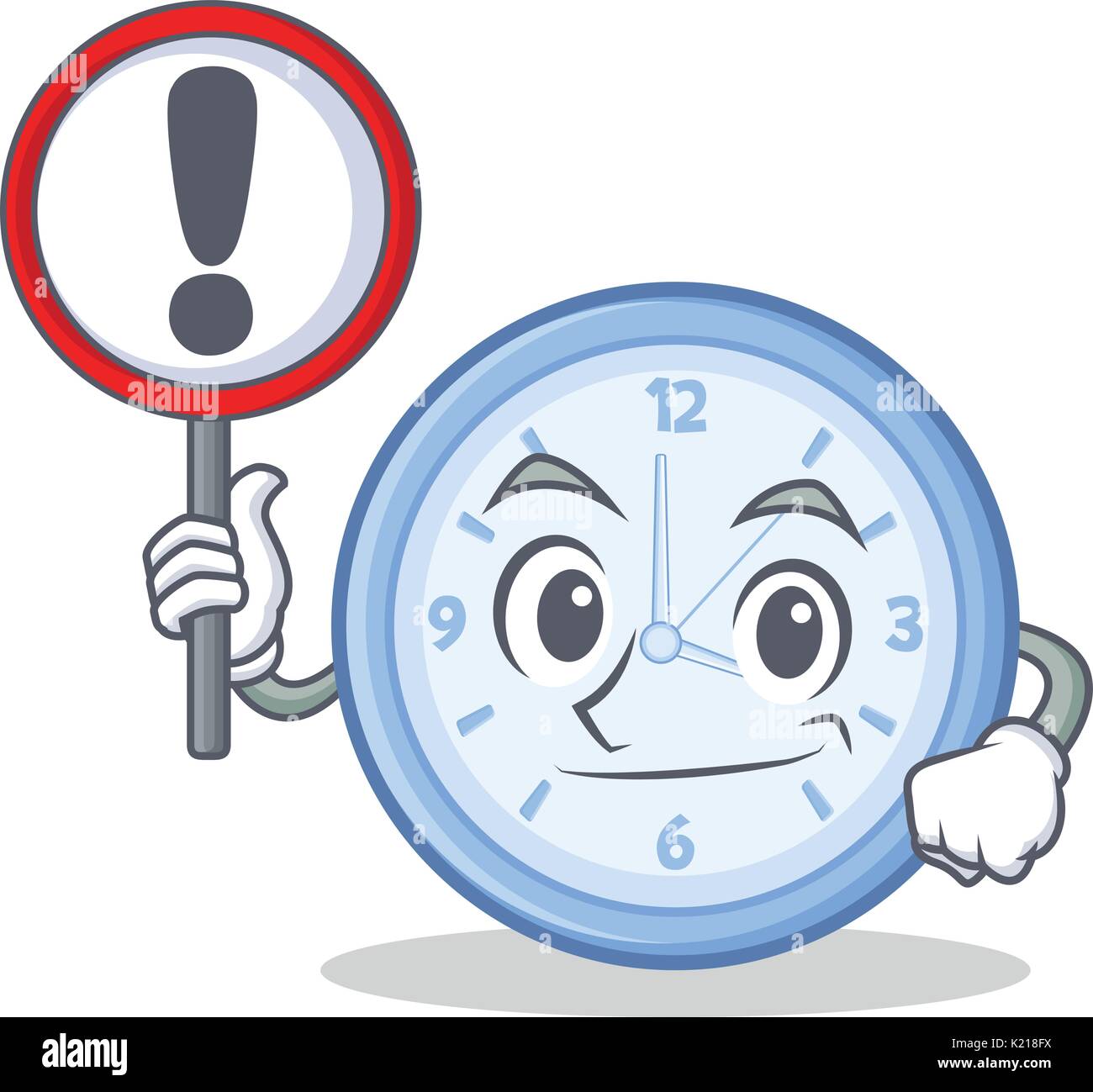 Sign clock character cartoon hi-res stock photography and images - Alamy