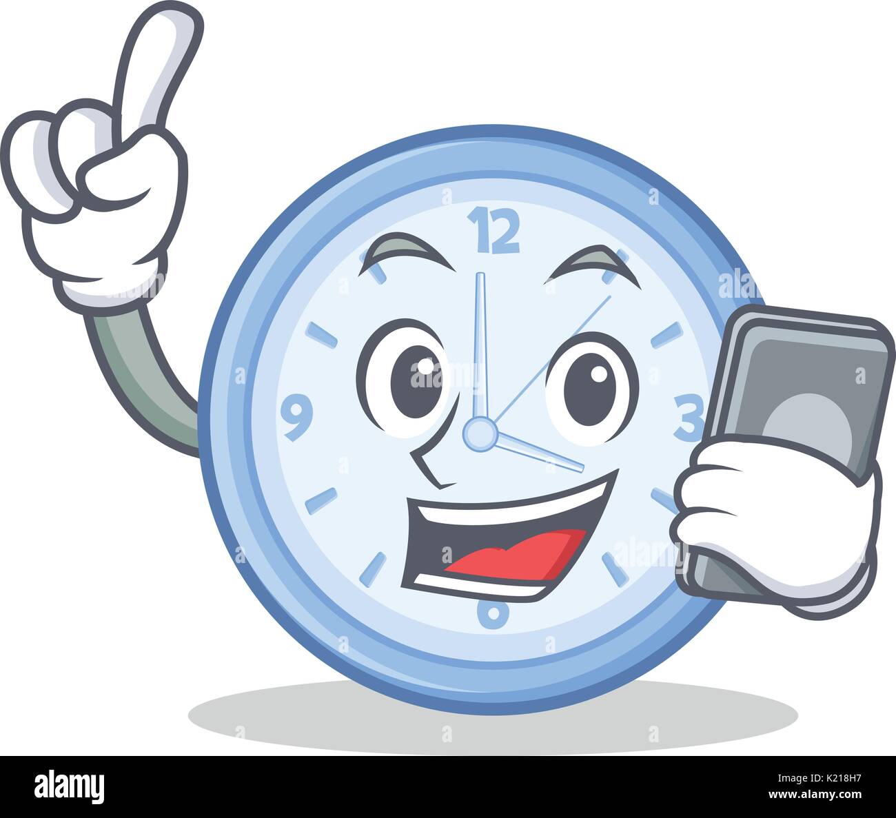 With phone clock character cartoon style Stock Vector Image & Art - Alamy