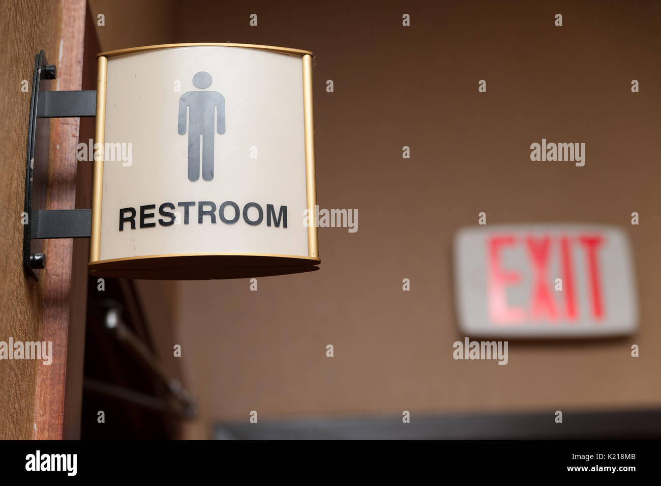 Public men restroom sign close up image Stock Photo - Alamy