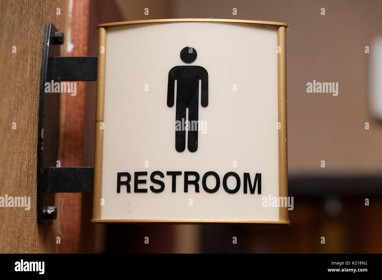 Public men restroom sign close up image Stock Photo - Alamy