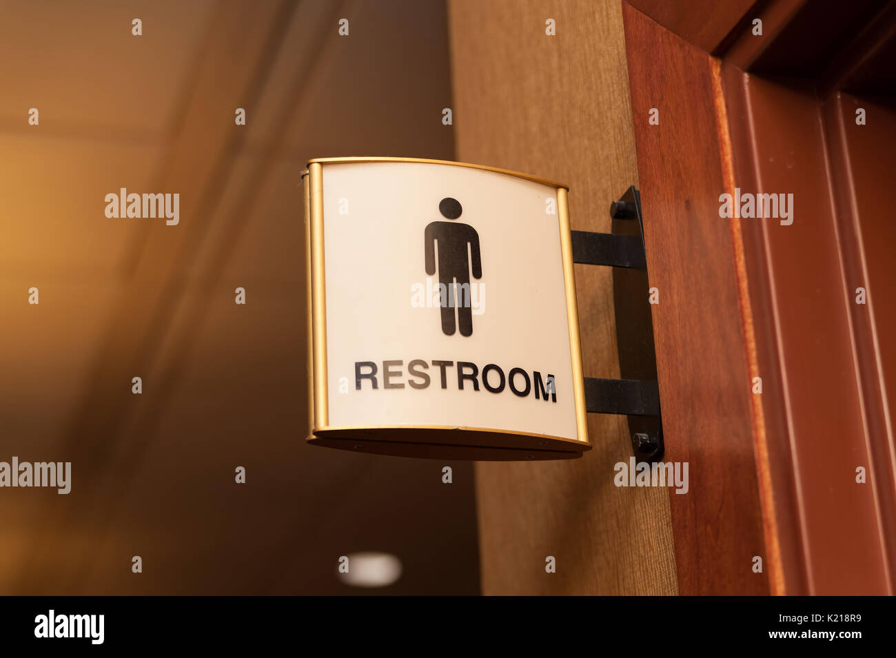 Public men restroom sign close up image Stock Photo - Alamy