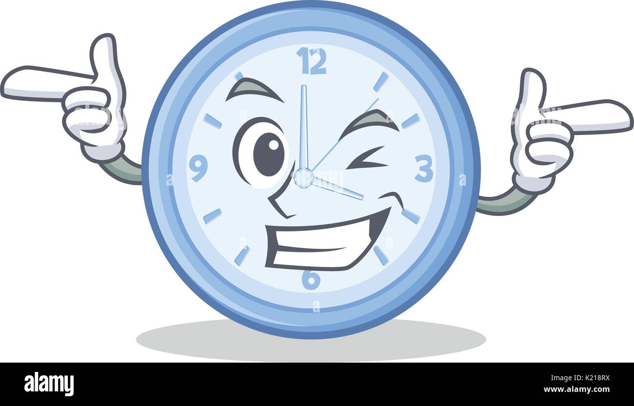 Wink clock character cartoon style Stock Vector Image & Art - Alamy