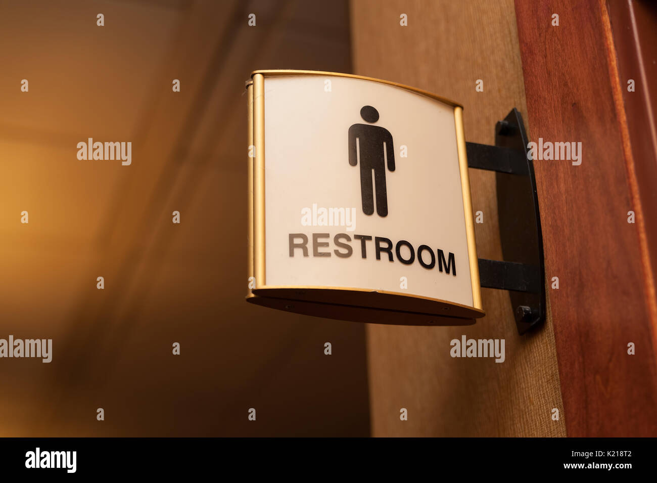 Public men restroom sign close up image Stock Photo - Alamy