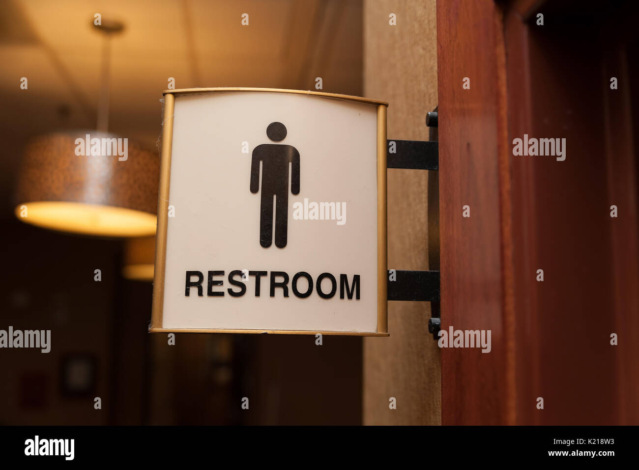 Public men restroom sign close up image Stock Photo - Alamy