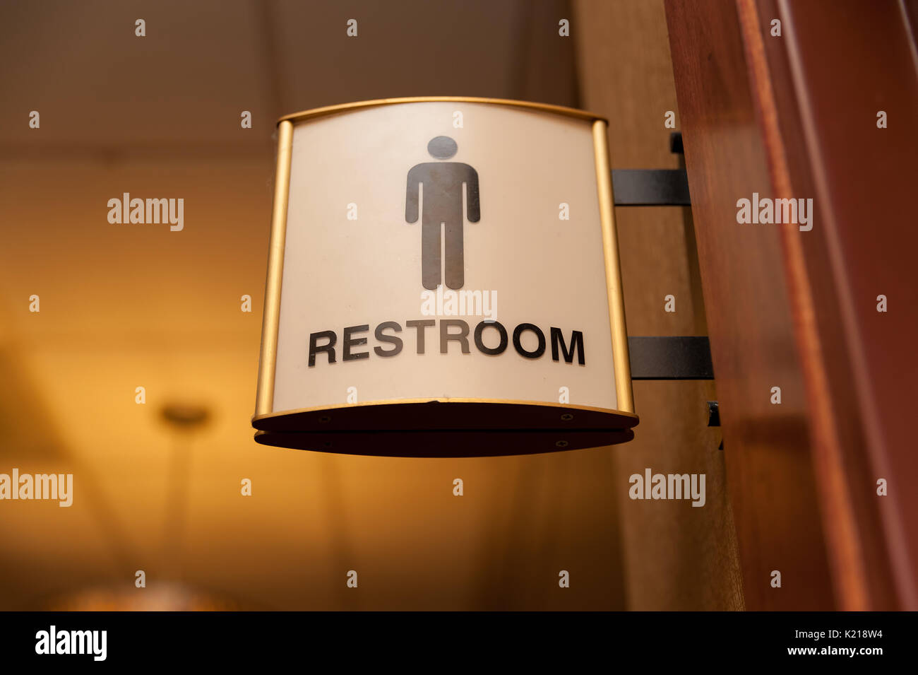 Public men restroom sign close up image Stock Photo - Alamy