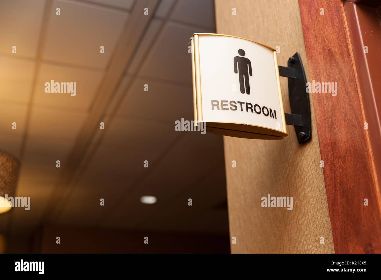 Public men restroom sign close up image Stock Photo - Alamy
