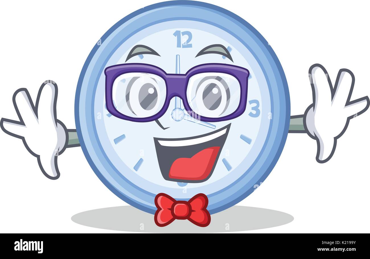 Geek clock character cartoon style Stock Vector Image & Art - Alamy