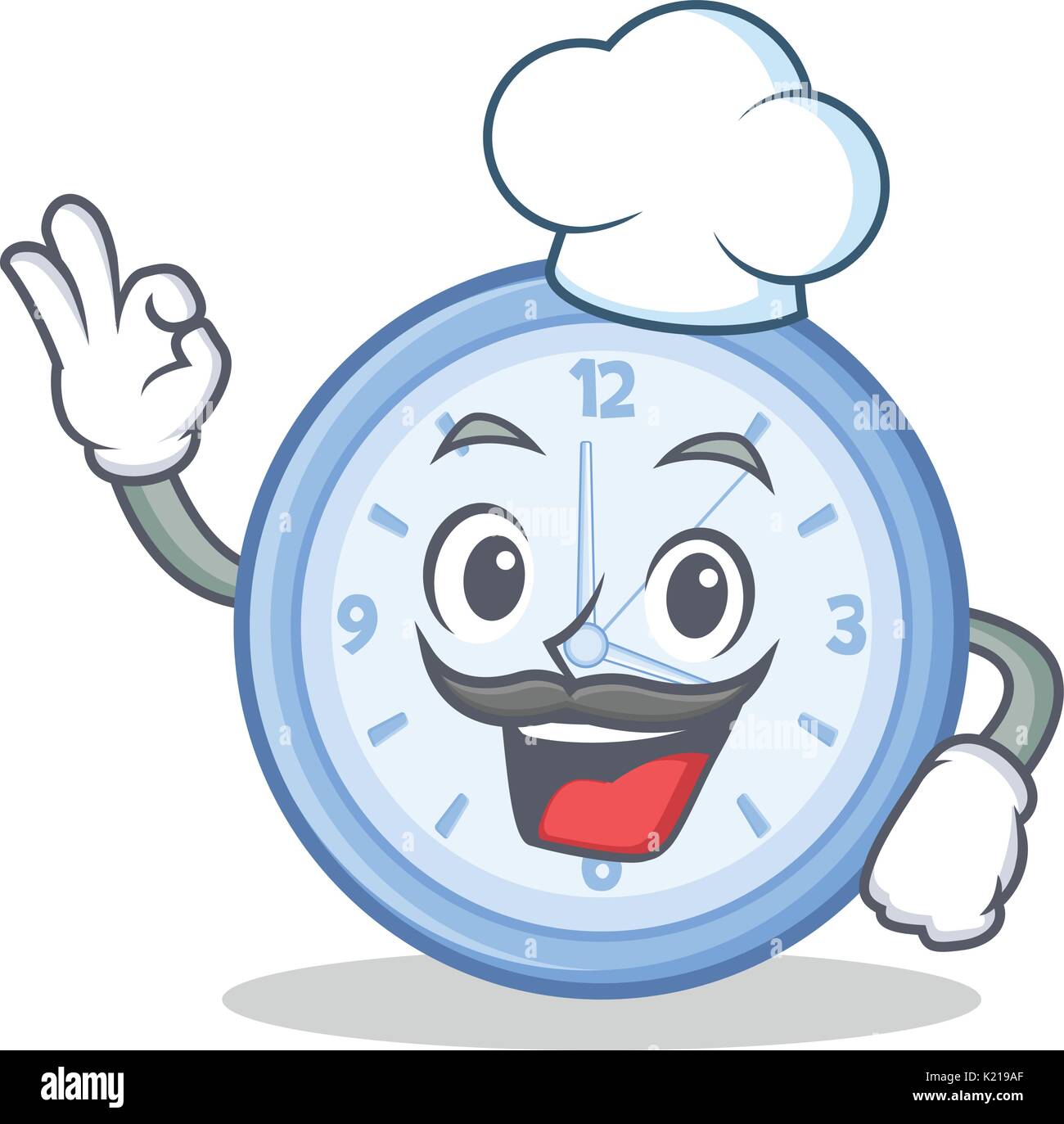 Chef clock character cartoon style Stock Vector Image & Art - Alamy