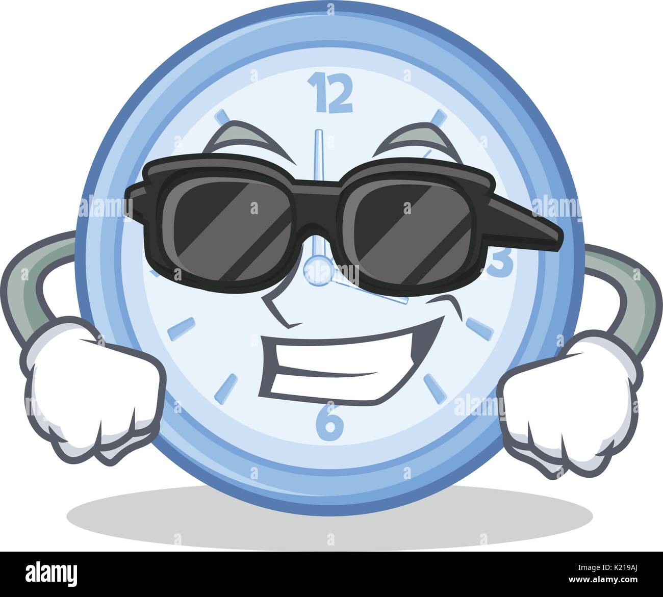 Super cool clock character cartoon style Stock Vector Image & Art - Alamy