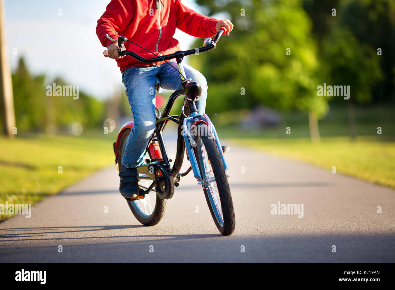 child on a bicycle Stock Photo - Alamy
