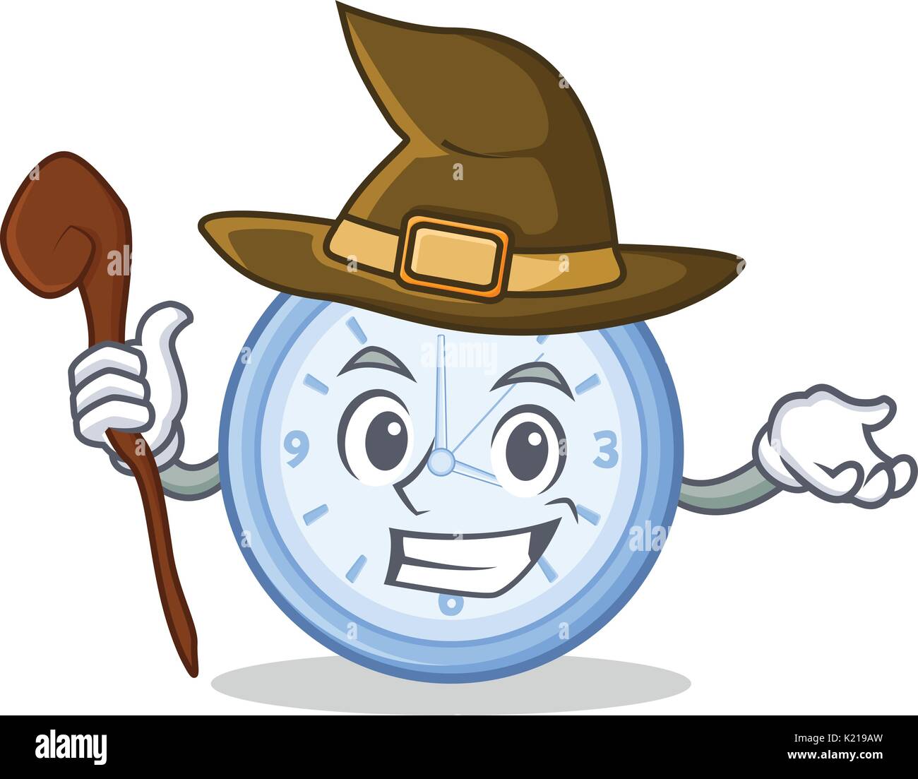 Witch clock character cartoon style Stock Vector Image & Art - Alamy