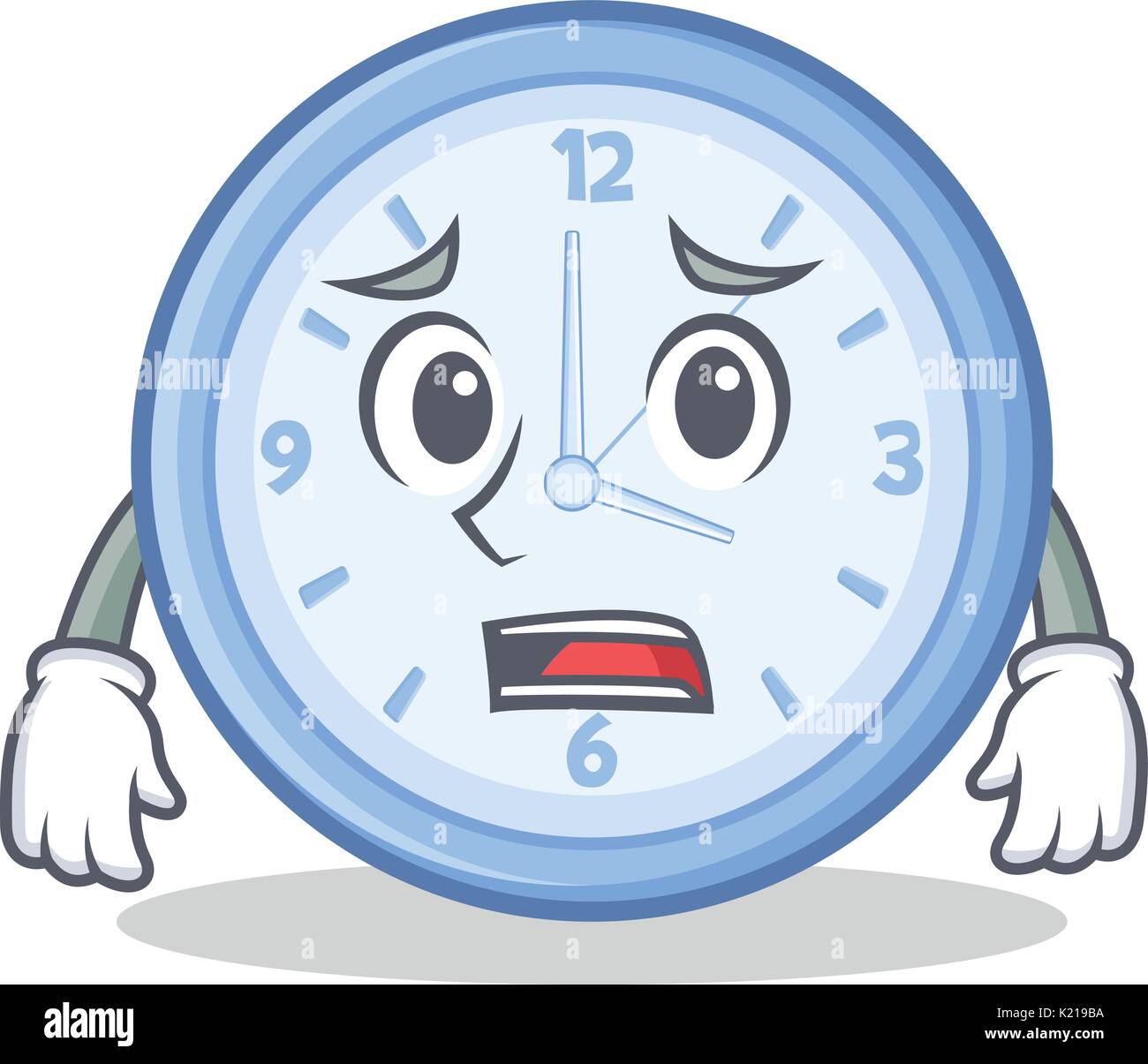 Afraid clock character cartoon style Stock Vector Image & Art - Alamy