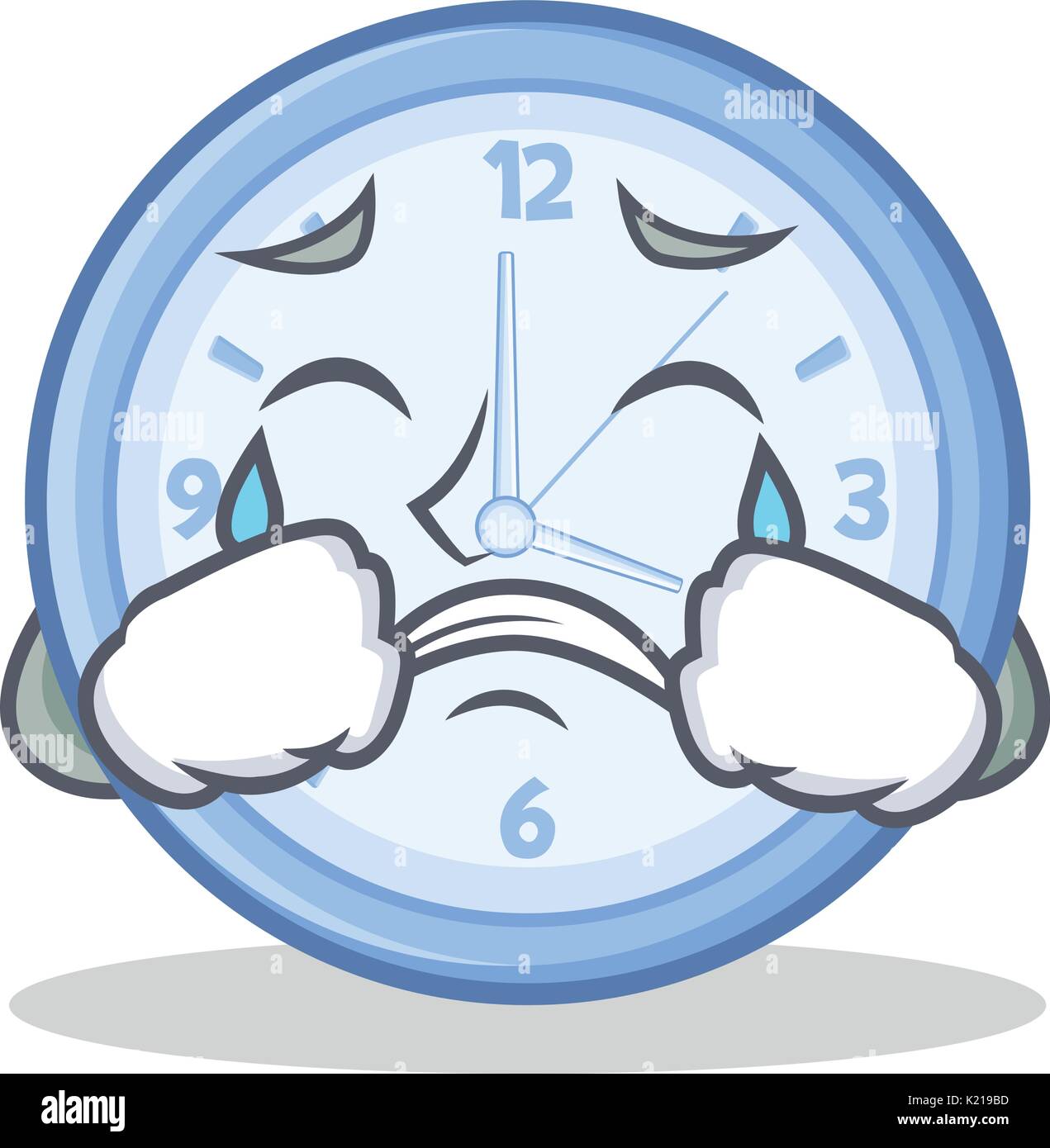 Crying clock character cartoon style Stock Vector Image & Art - Alamy