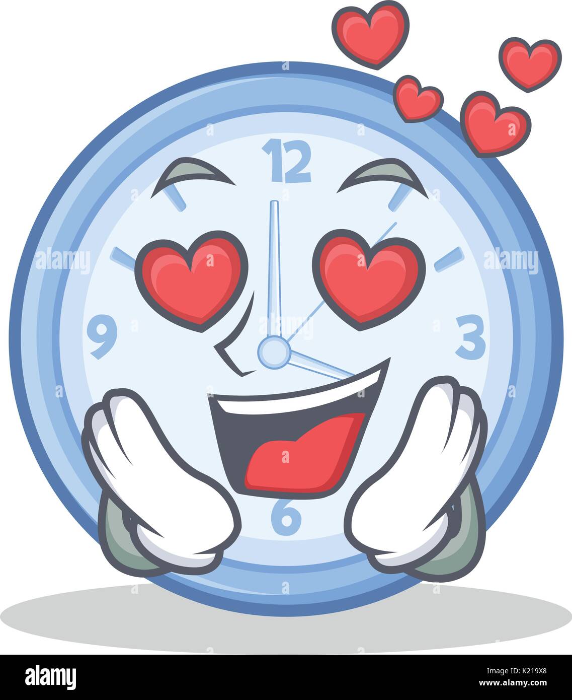 In love clock character cartoon style Stock Vector Image & Art - Alamy