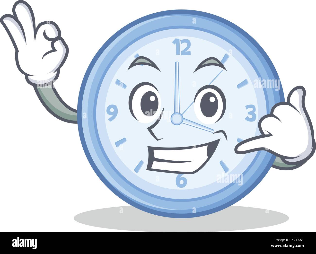 Call me clock character cartoon style Stock Vector Image & Art - Alamy