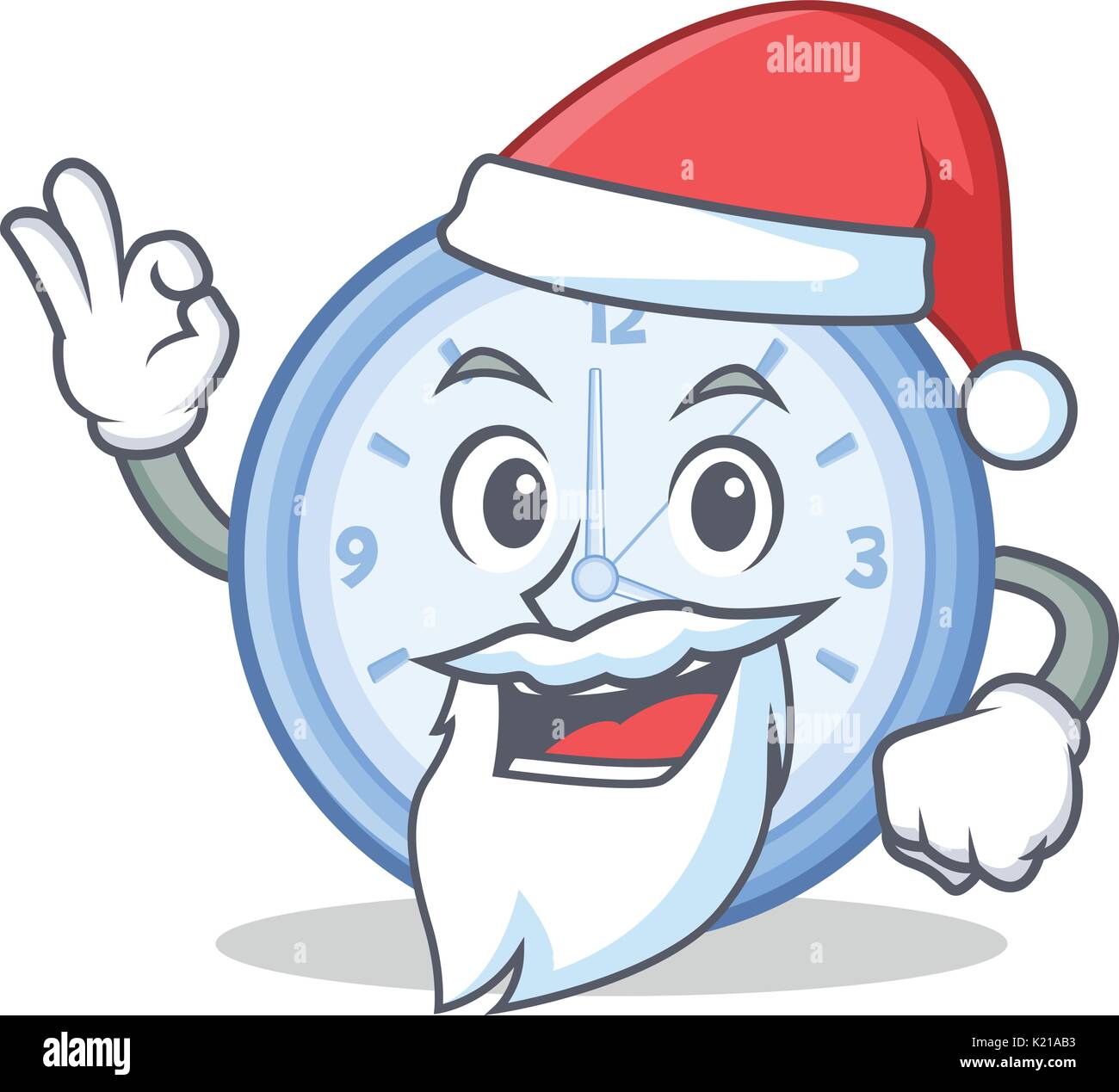 Santa clock character cartoon style Stock Vector Image & Art - Alamy