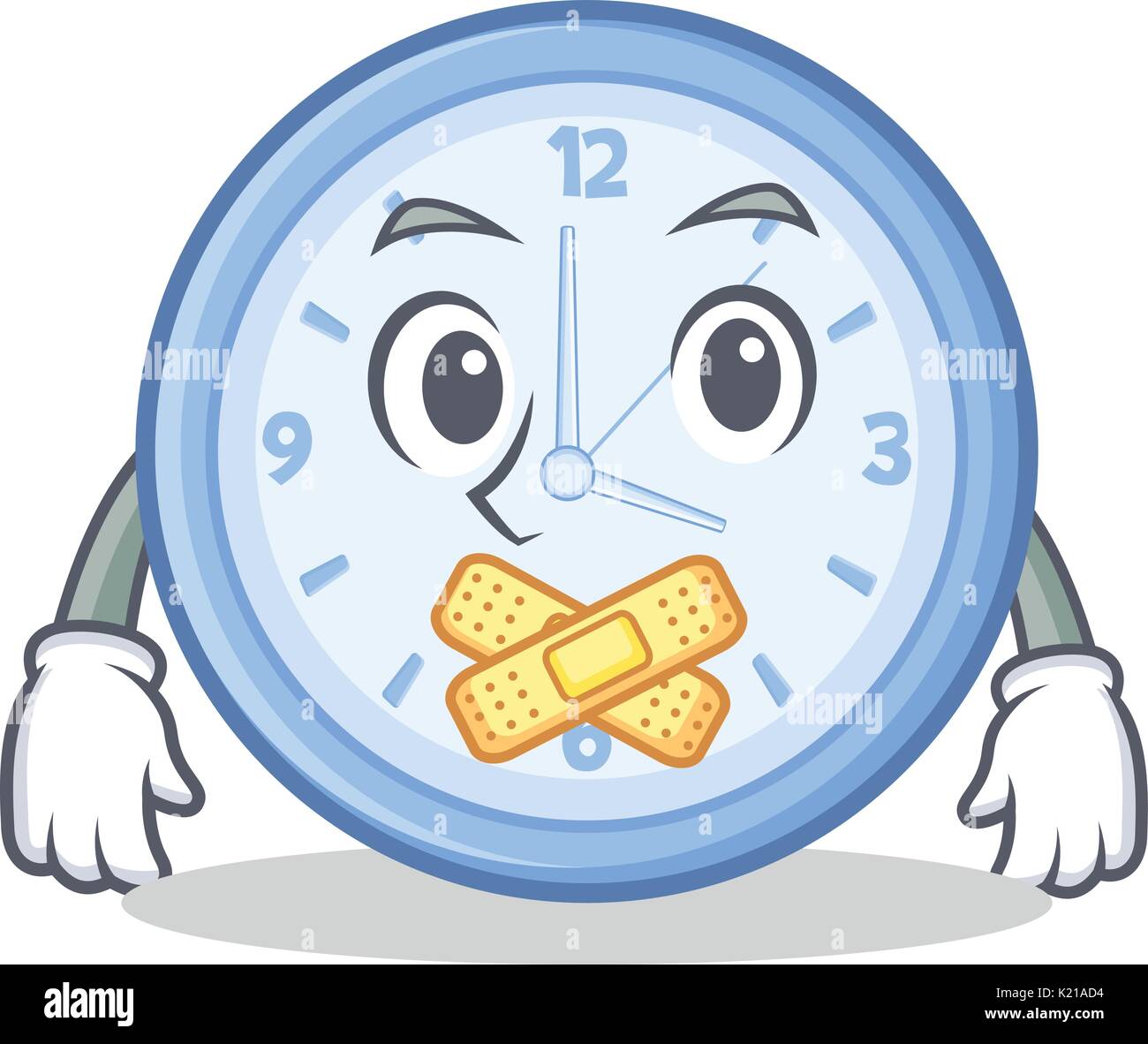 Silent clock character cartoon style Stock Vector Image & Art - Alamy