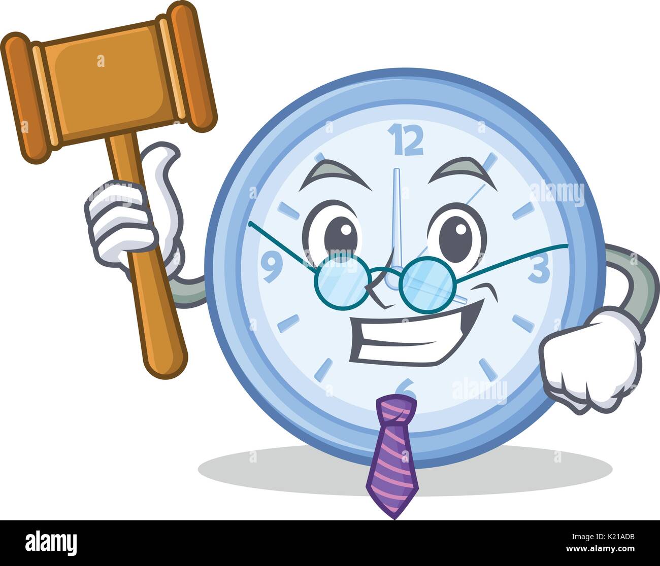 Judge clock character cartoon style Stock Vector Image & Art - Alamy