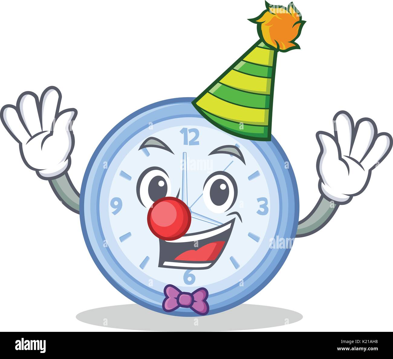 Clown clock character cartoon style Stock Vector Image & Art - Alamy