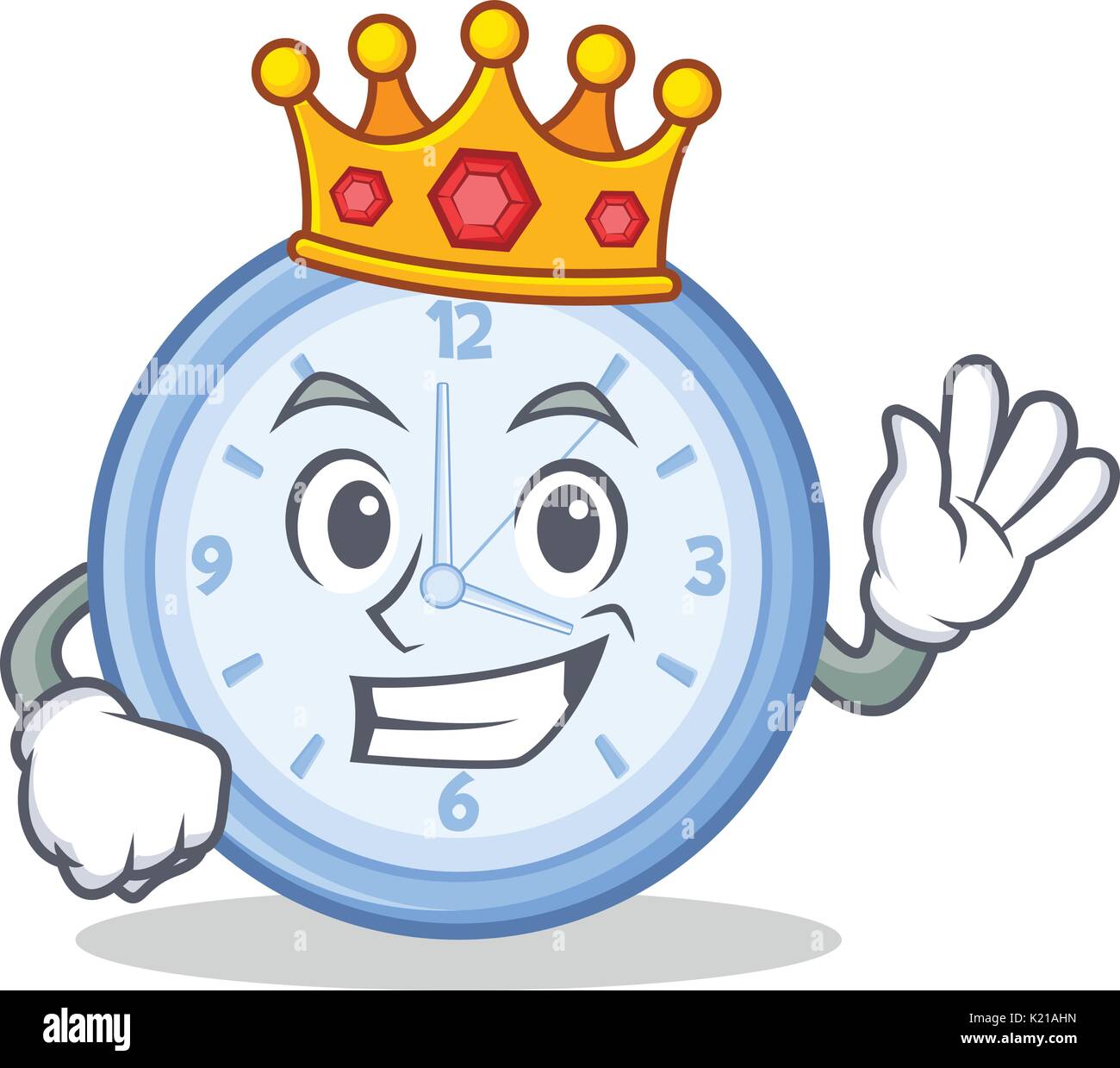 King clock character cartoon style Stock Vector Image & Art - Alamy