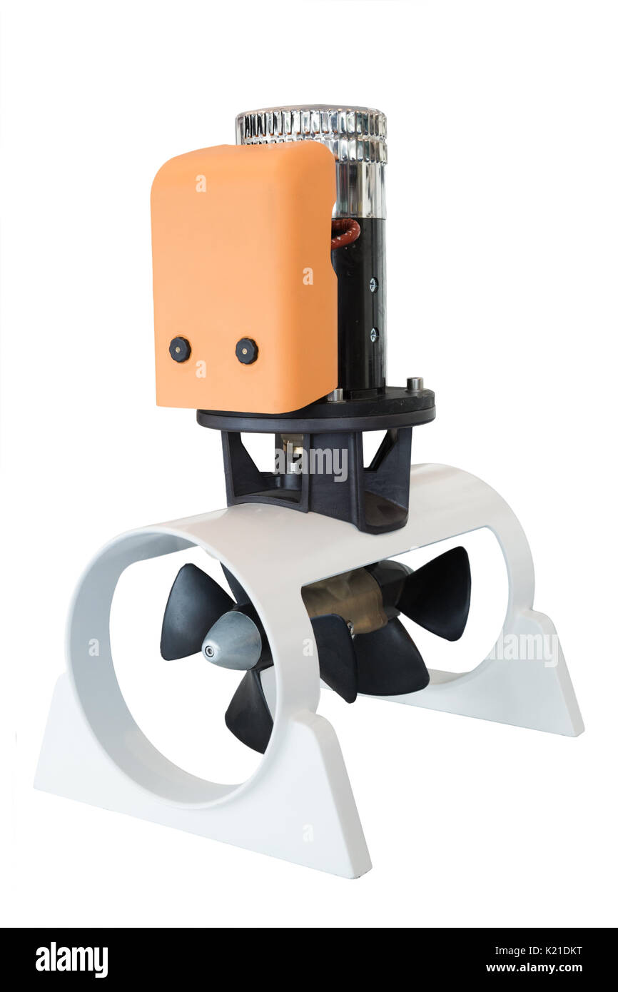 Marine screw propeller isolated on white close up Stock Photo - Alamy