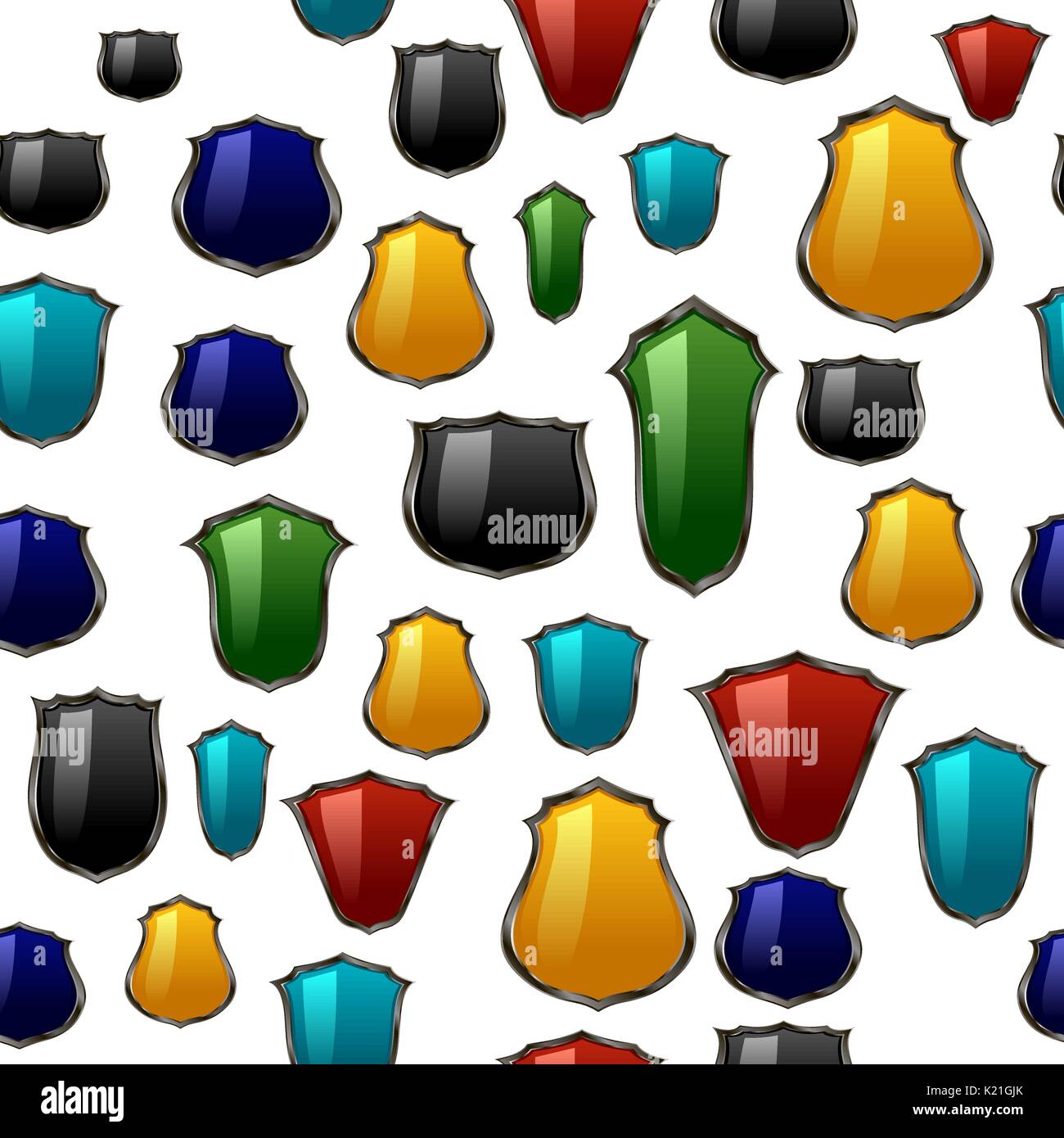 Colored Shield Seamless Pattern Stock Vector Image & Art - Alamy