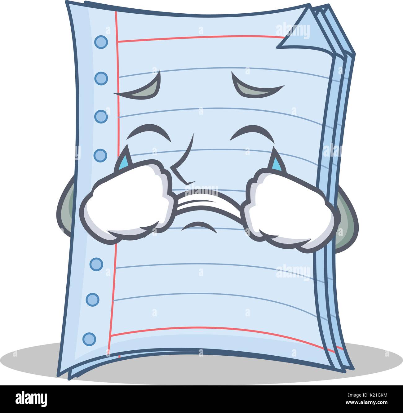 Crying notebook character cartoon design Stock Vector Image & Art - Alamy