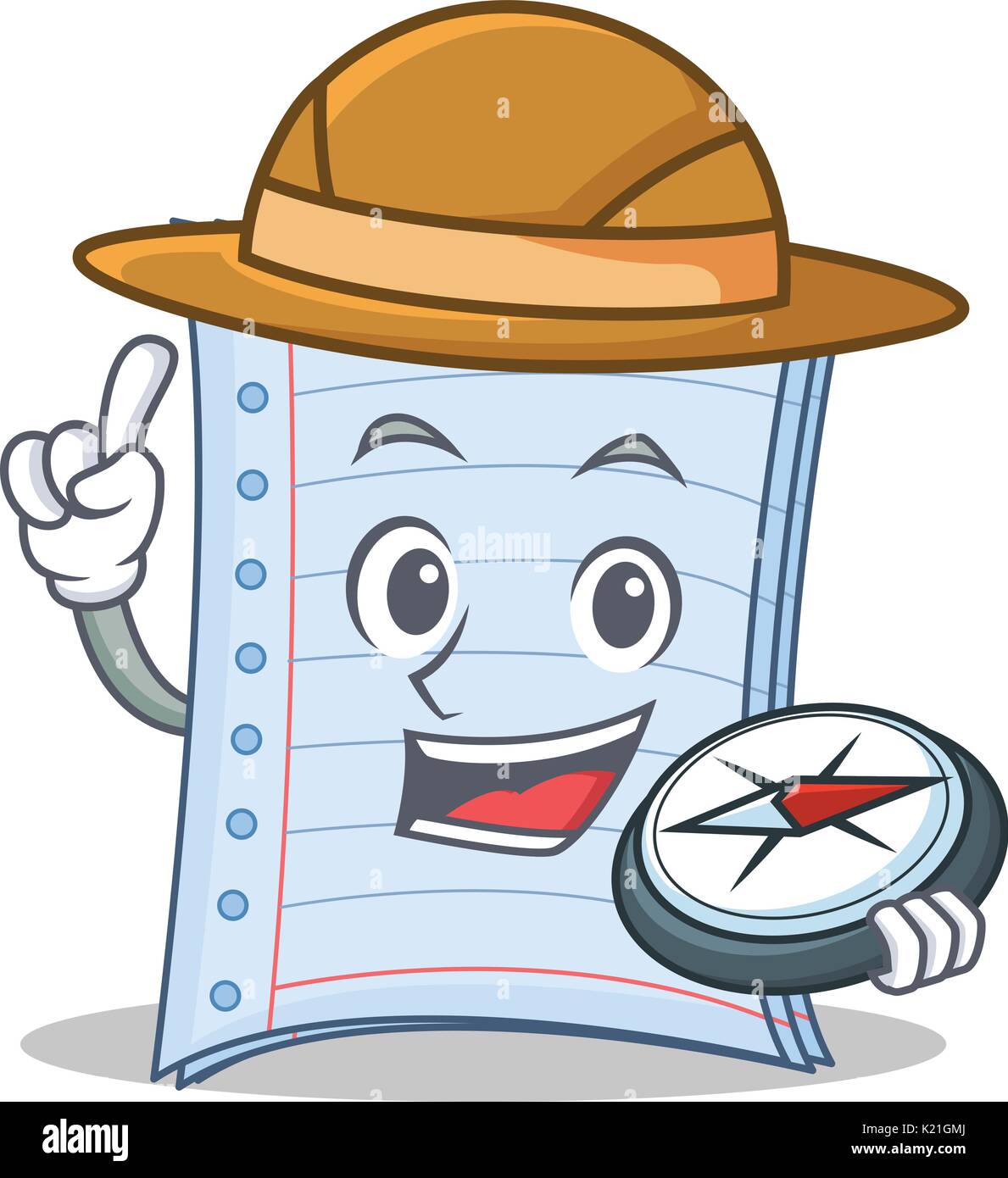 Explorer notebook character cartoon design Stock Vector Image & Art - Alamy