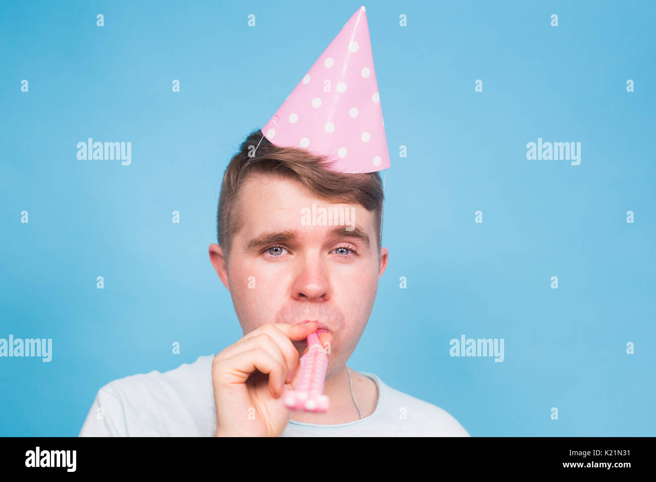 fool crazy man. happy expression. April fools day concept Stock Photo ...