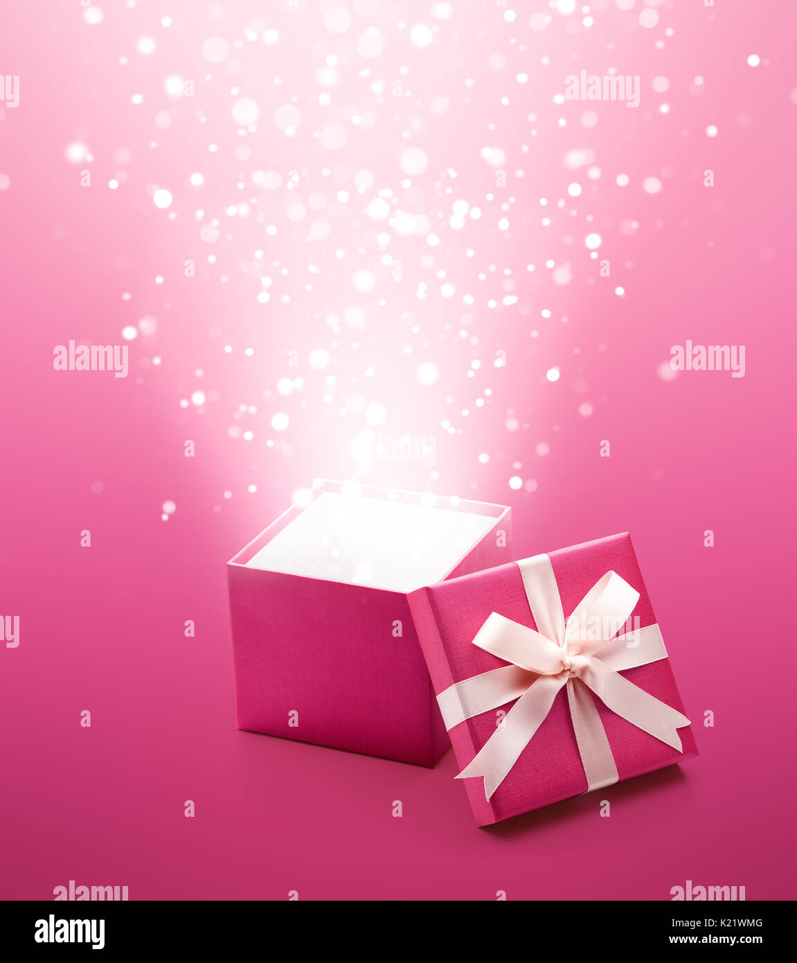 Open Pink Gift Box