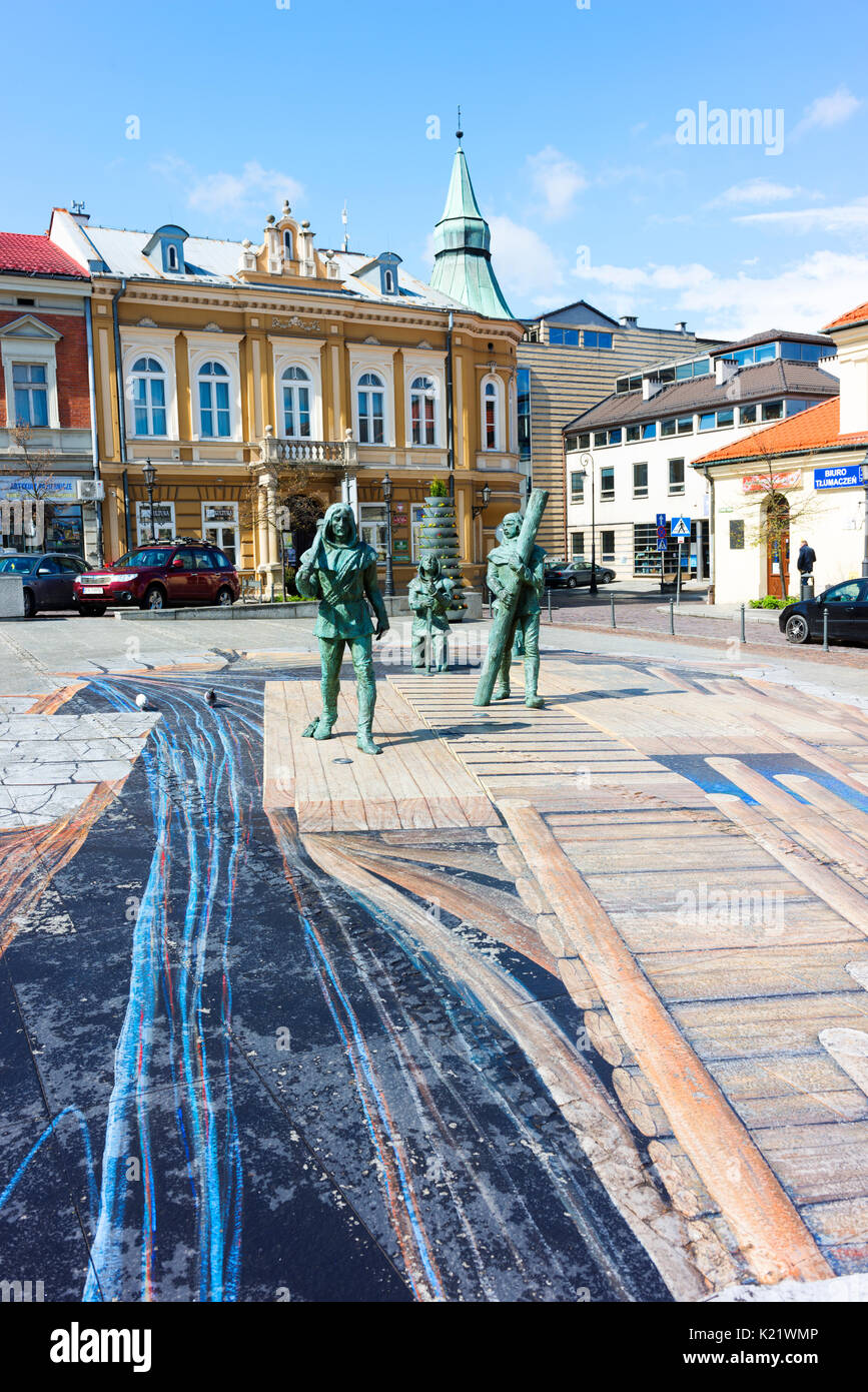 A monument in the town's main square to the salt miners who brought ...