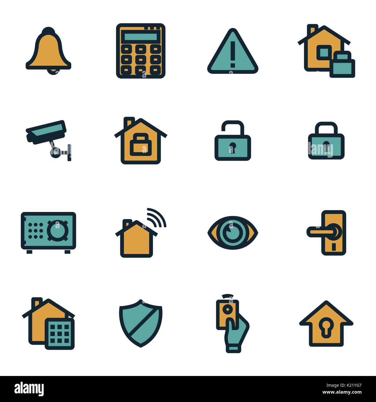 Surveillance shield home alarm Stock Vector Images - Alamy