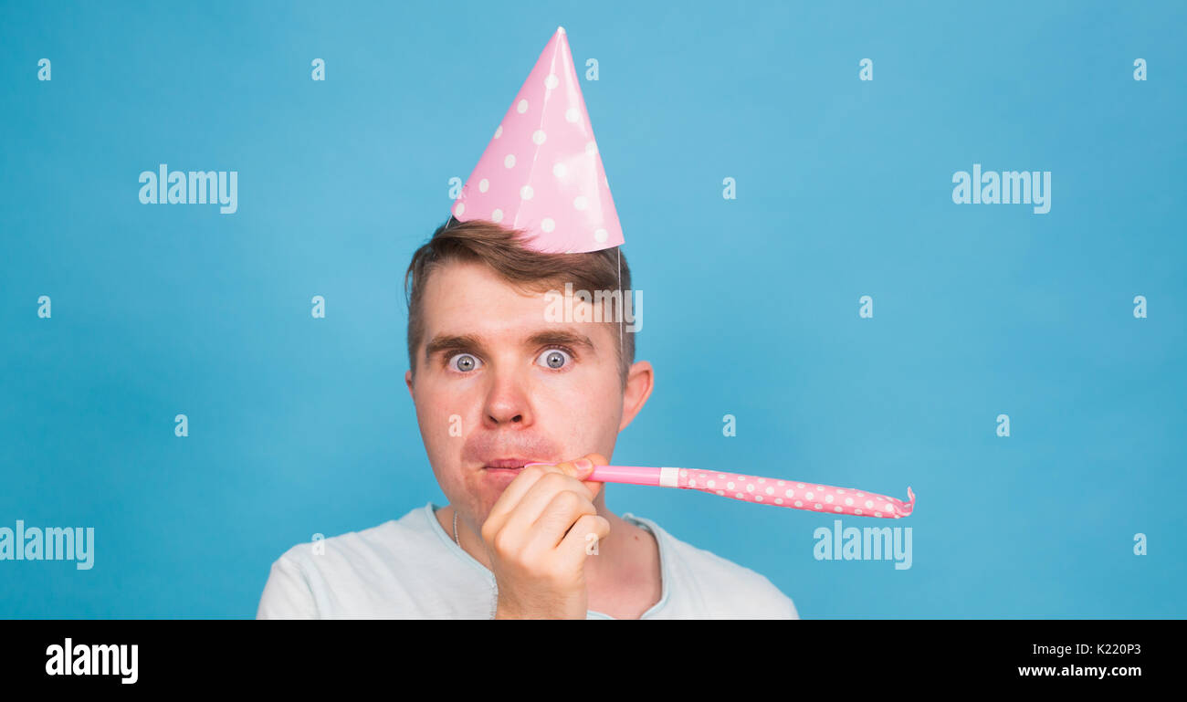 fool crazy man. happy expression. April fools day concept Stock Photo ...