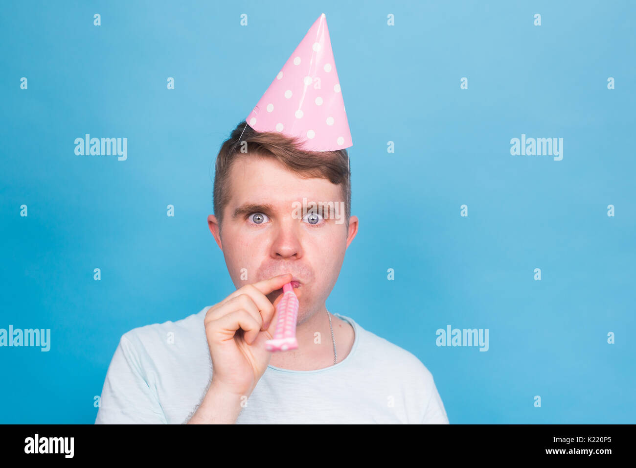 fool crazy man. happy expression. April fools day concept Stock Photo ...